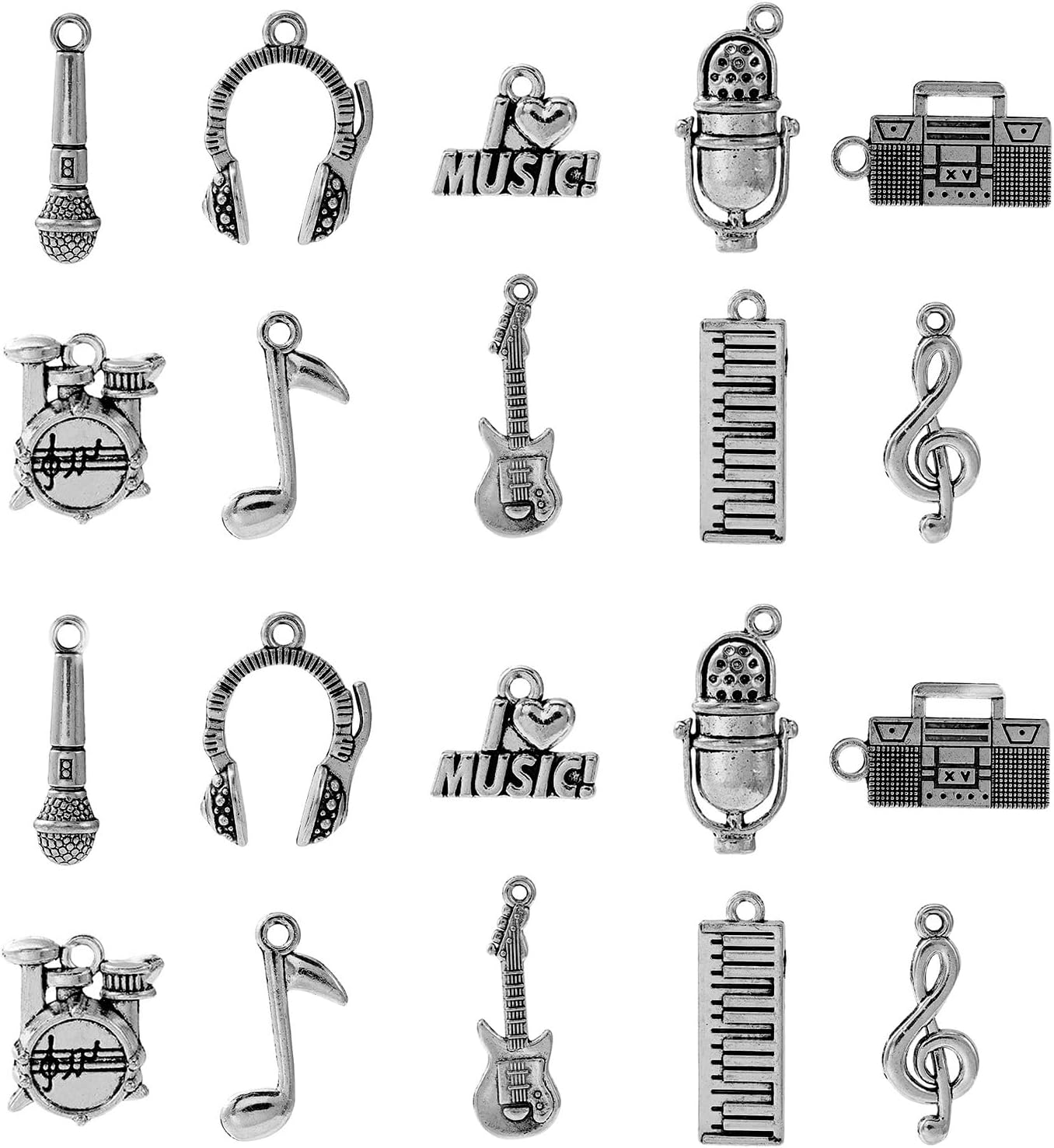 Amazon.com: DanLingJewelry 100Pcs 10 Styles Concert Theme Musical ...