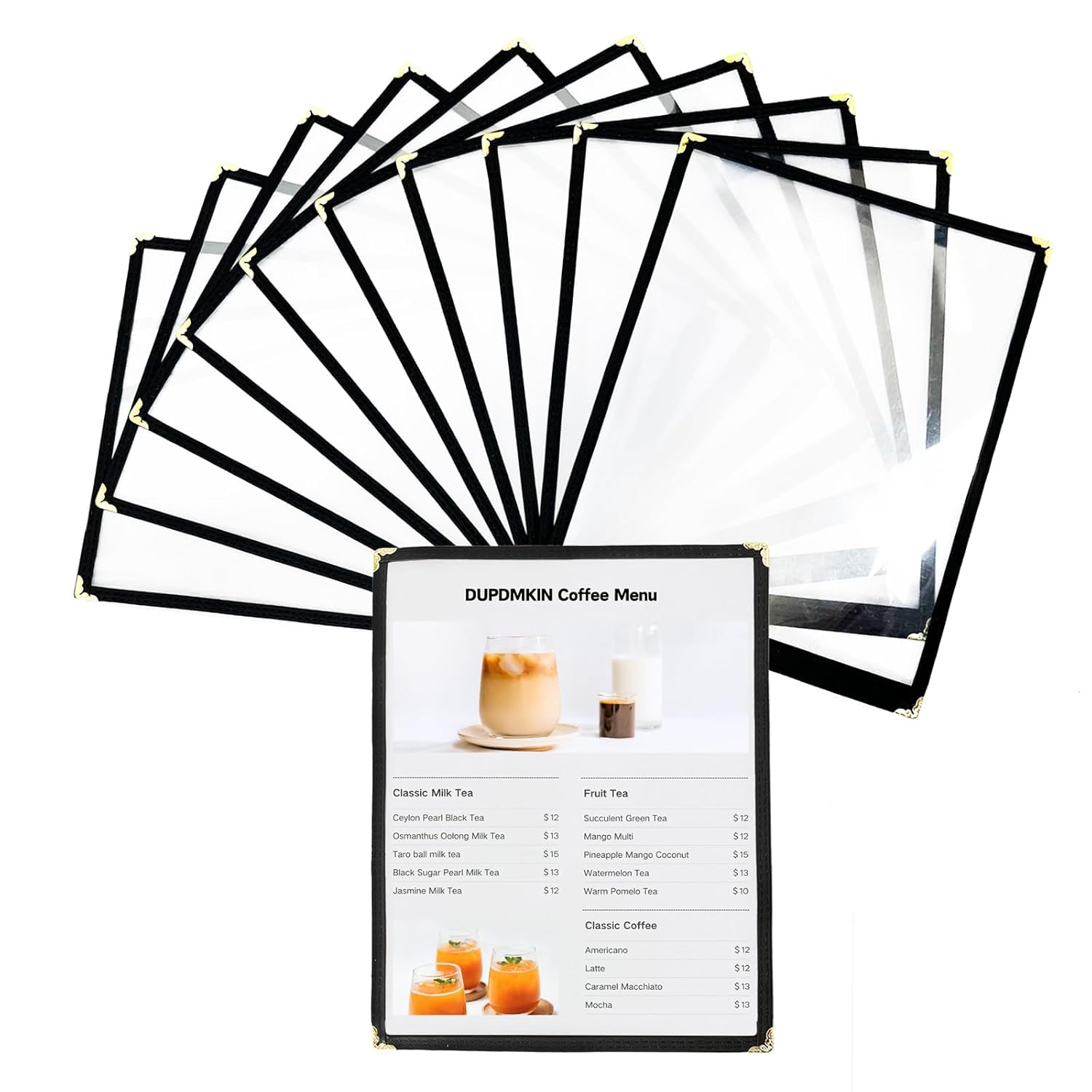 Menu Covers 8.5 x 11 inch Clear Viewing Restaurant Menu Holders Surface ...