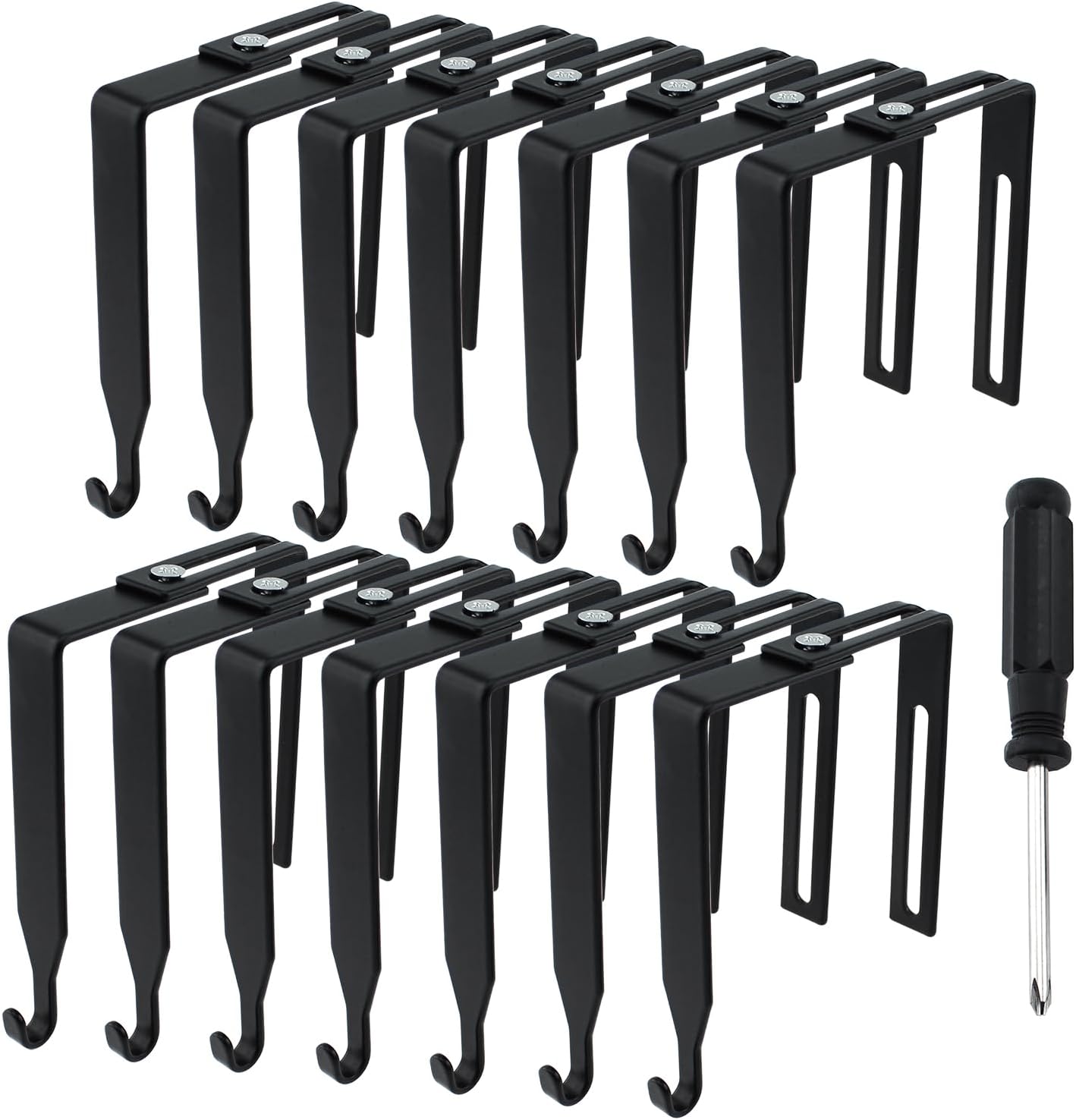 Amazon.com: LUORNG 12PCS Metal Cubicle Hook Door Mirror Hook Black ...