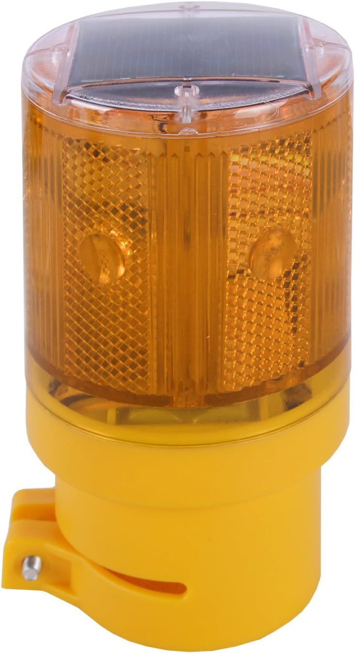 Amazon.com: Qooltek Solar LED Warning Lamp - Flashing Barricade Light ...