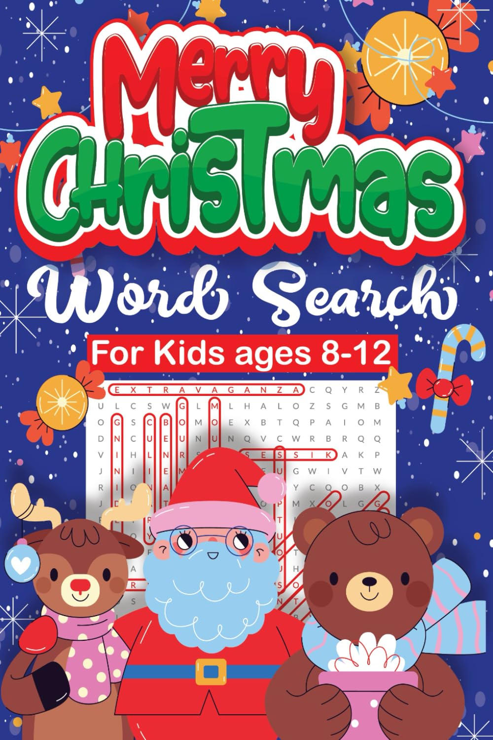 Christmas Word Search for Kids: Large Print, An Awesome Christmas ...