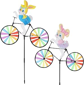 Amazon.com: winemana 2 Pcs Easter Pinwheels Decor for Yard, 36.5 ...