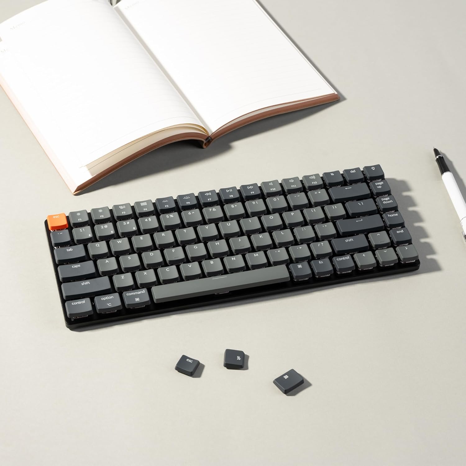 Keychron K3 v2: Ultra-Slim Wireless Mechanical Keyboard with White LED ...