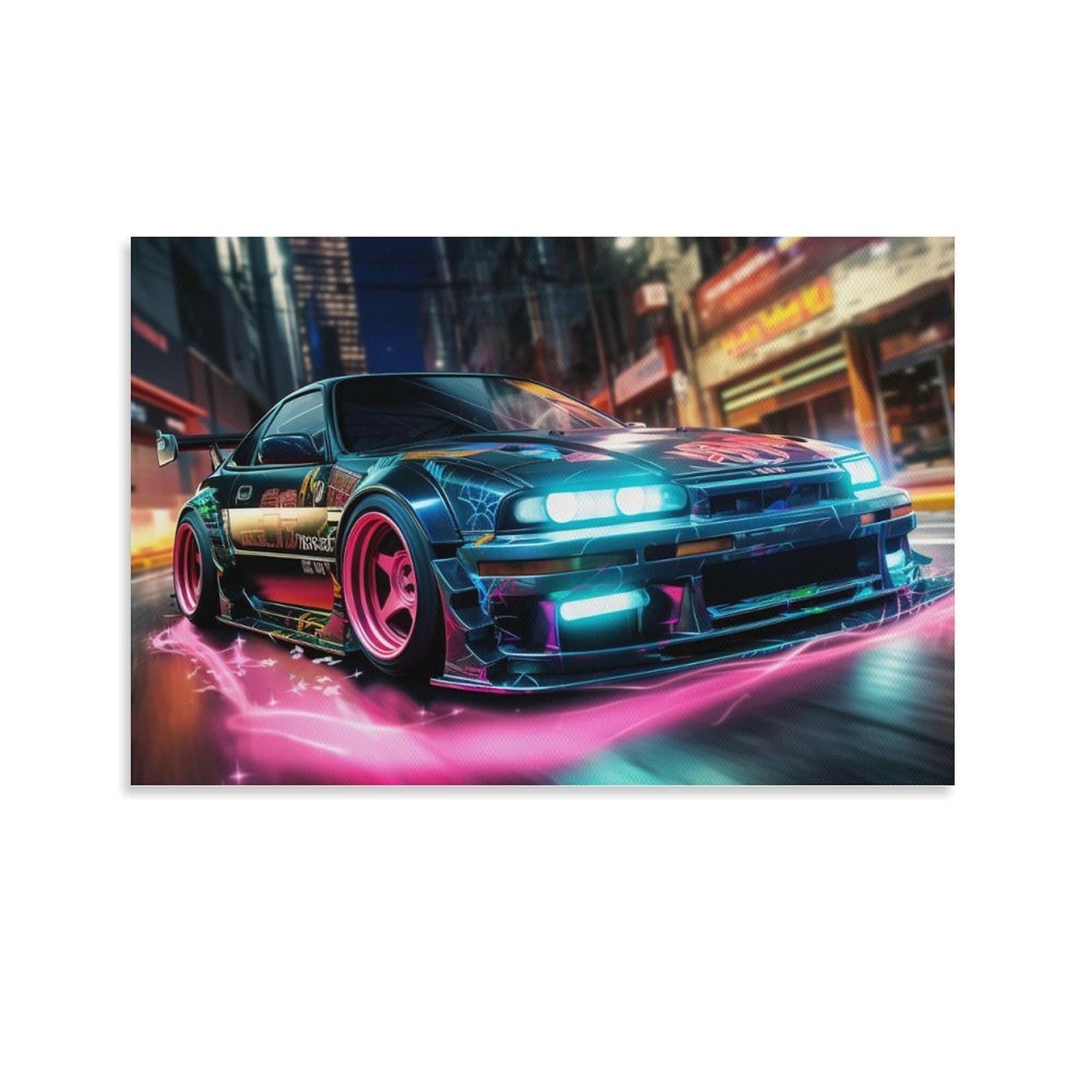 Amazon.com: FeoYoed Jdm Car R34 Posters Japanese Graffiti Cool Neon ...