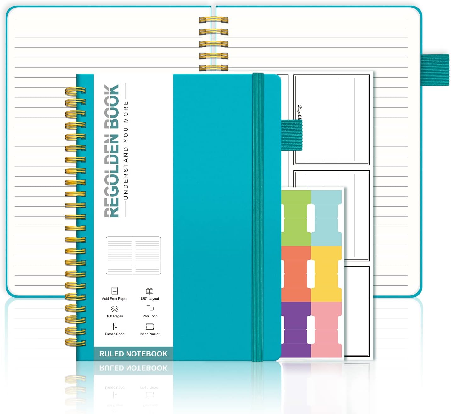 Amazon.com : Halowrite Spiral Notebook, Spiral Lined Journal Notebook ...