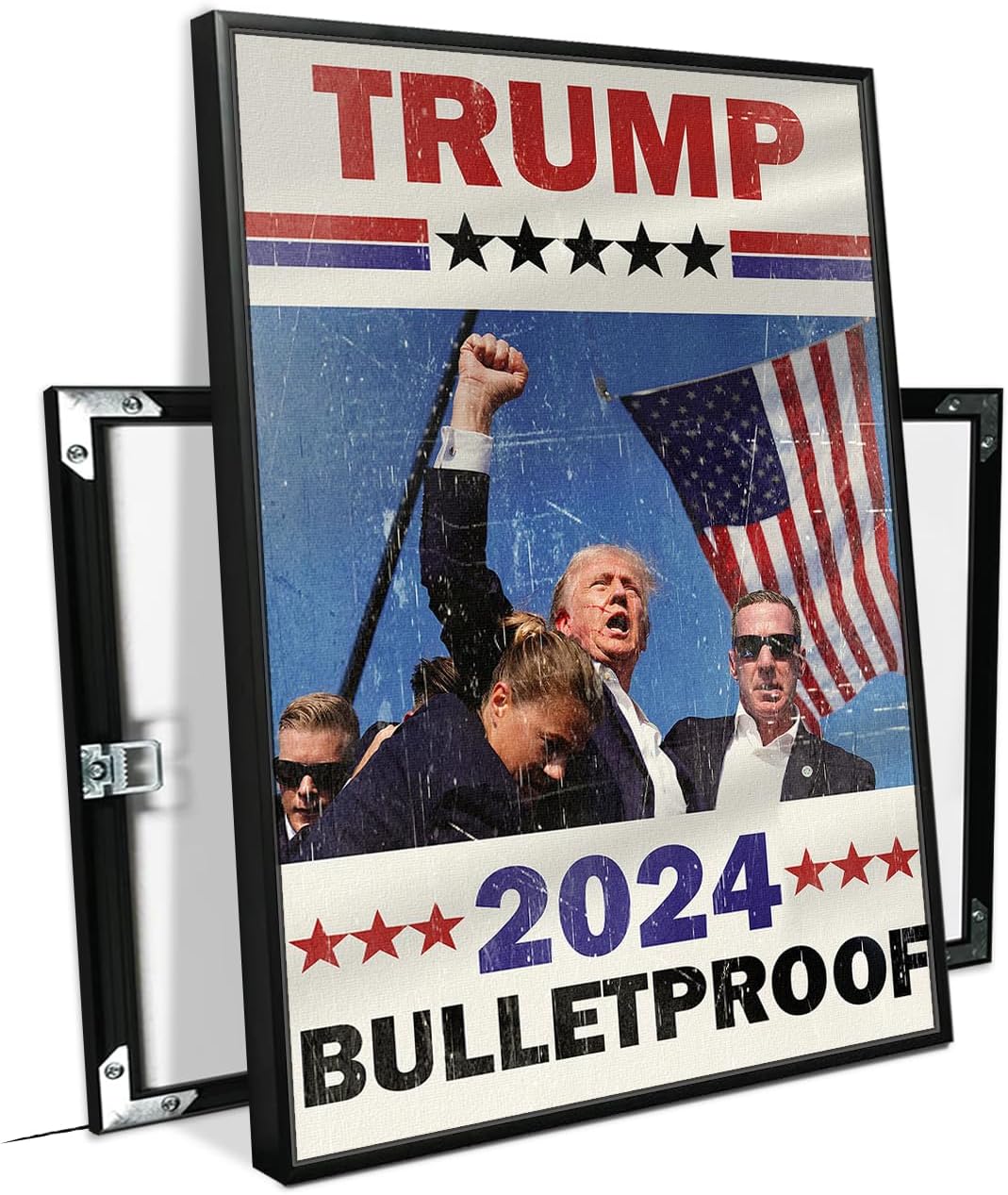 Amazon.com: Donald Trump Poster (L36 xW24-Black Metal Frame) Keep ...