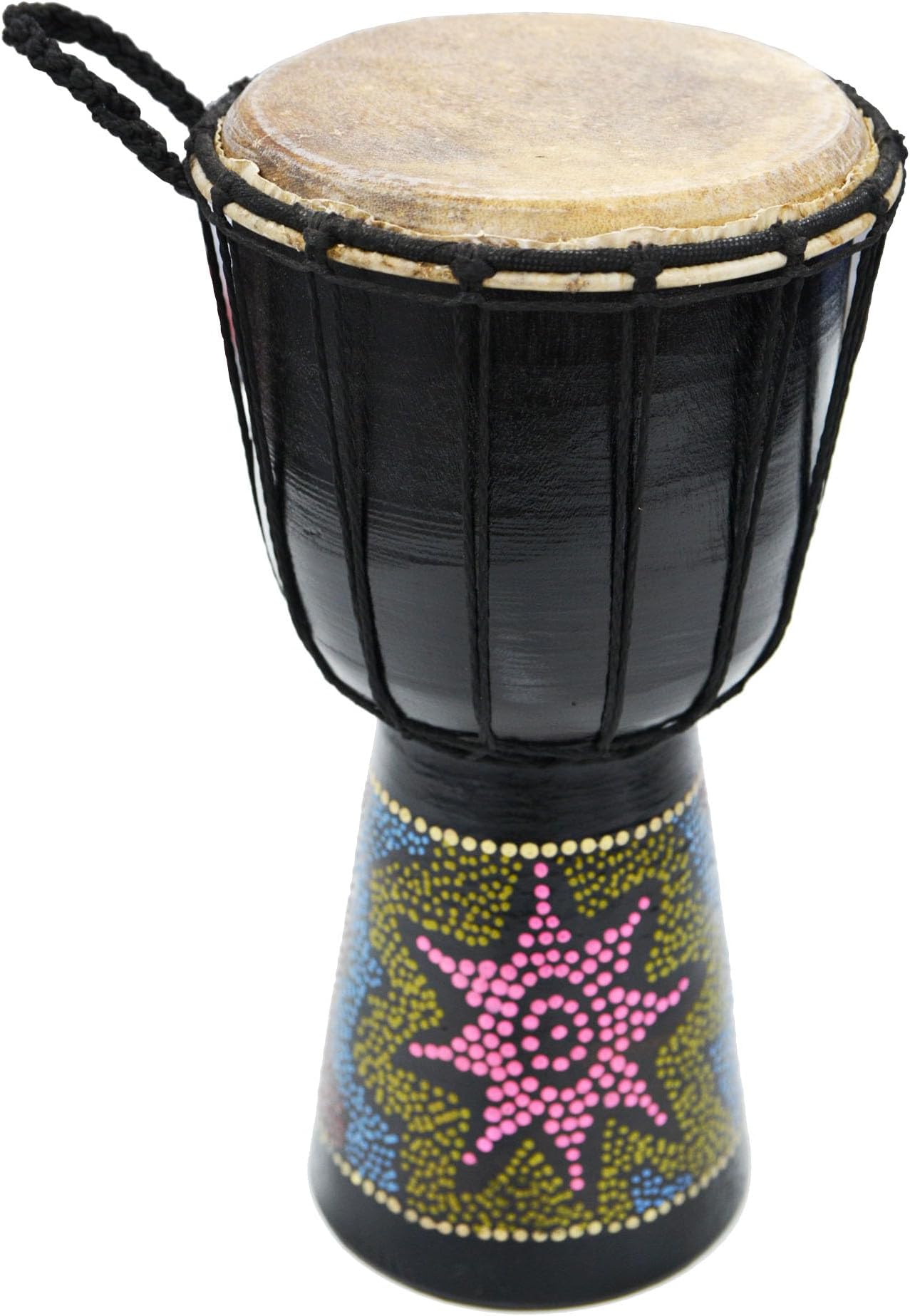 Carved Djembe Drum - Fair Trade West African Drum (Height: 20cm ...
