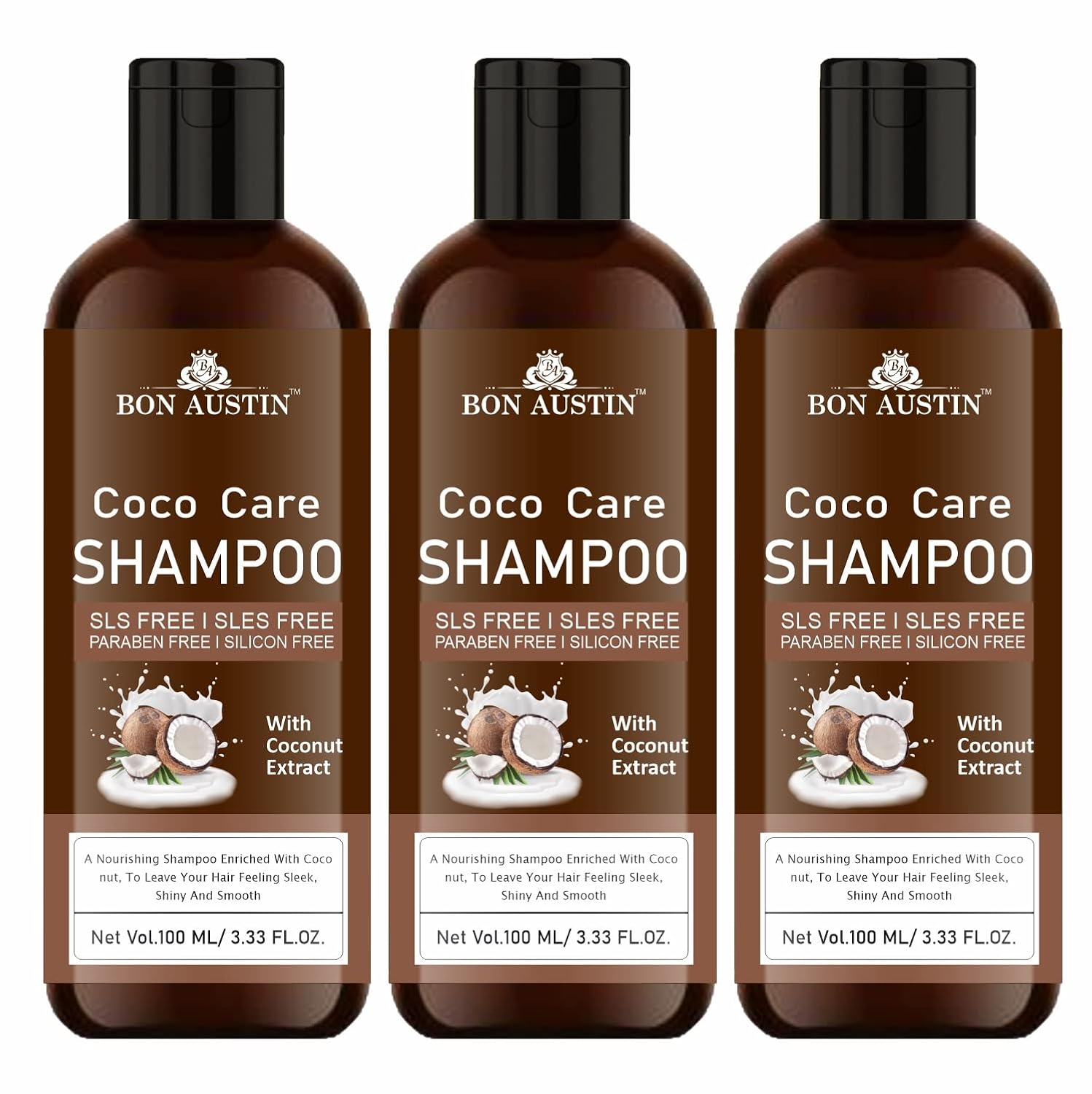 Buy Bon Austin Coconut Shampoo with Coco Care Nourishing Shampoo ...