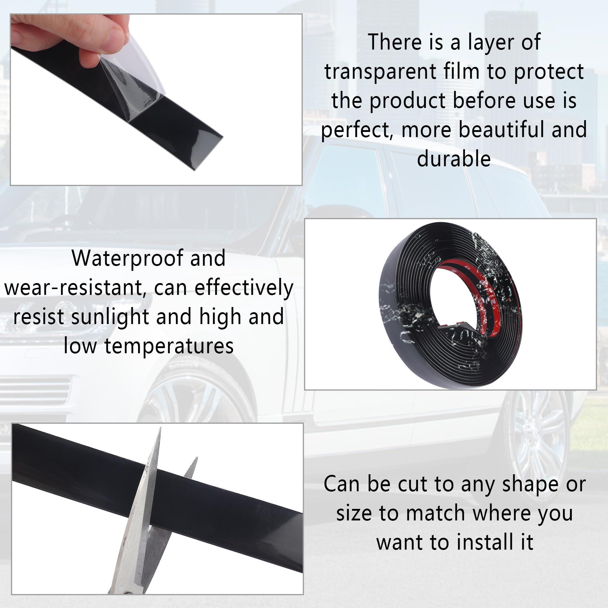 Snapklik.com : 5M/16Ft Car Molding Trim,PVC Edge Trim Cuttable ...