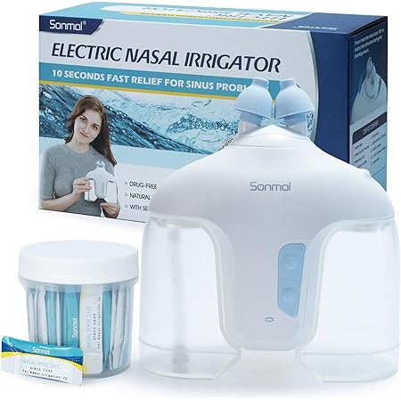 Amazon.com: Sonmol Electric Nasal Irrigation System with 50 Salt ...