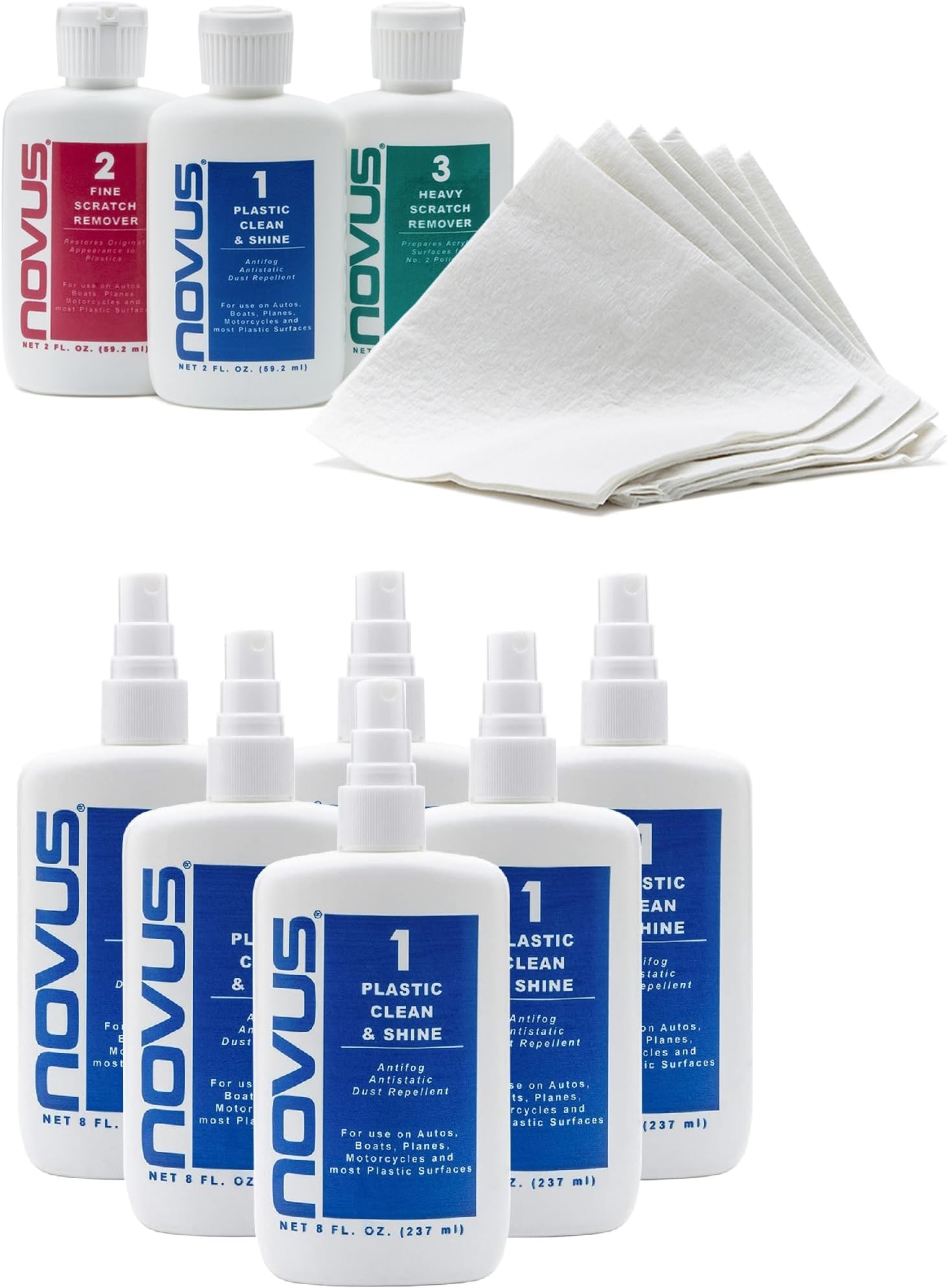 Amazon.com: NOVUS Bundle with 6ct Polish Mates Pack | Plastic Clean ...