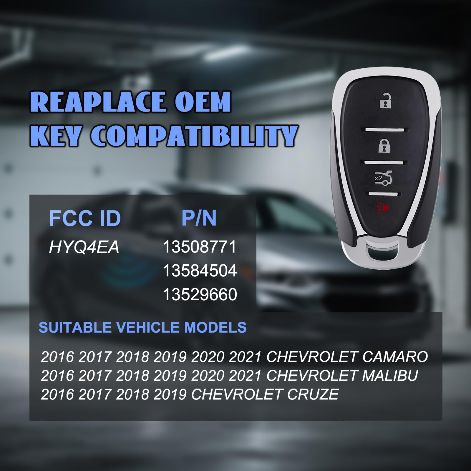 Snapklik.com : Raryloy 4 Button Car Key Fob Keyless Control Entry ...