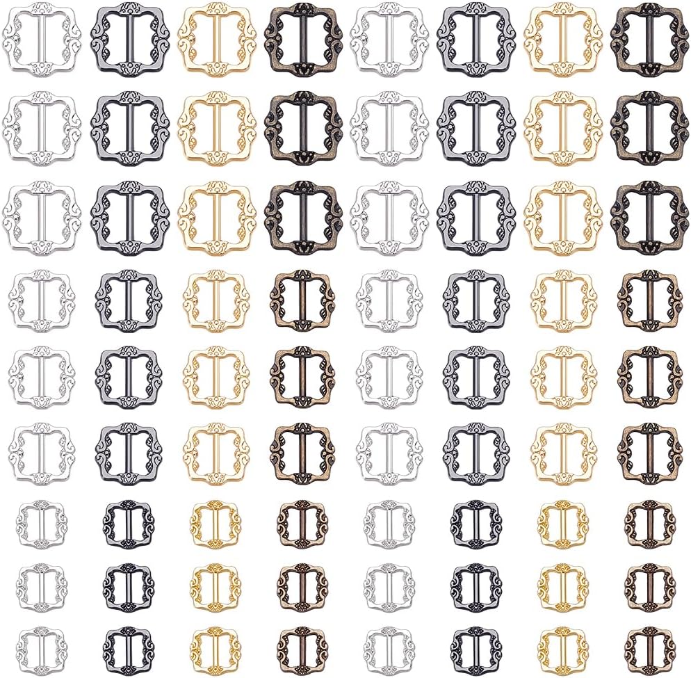 Amazon.com: FREEBLOSS 120Pcs Sewing Mini Tri-Glide Buckles 12 Styles ...