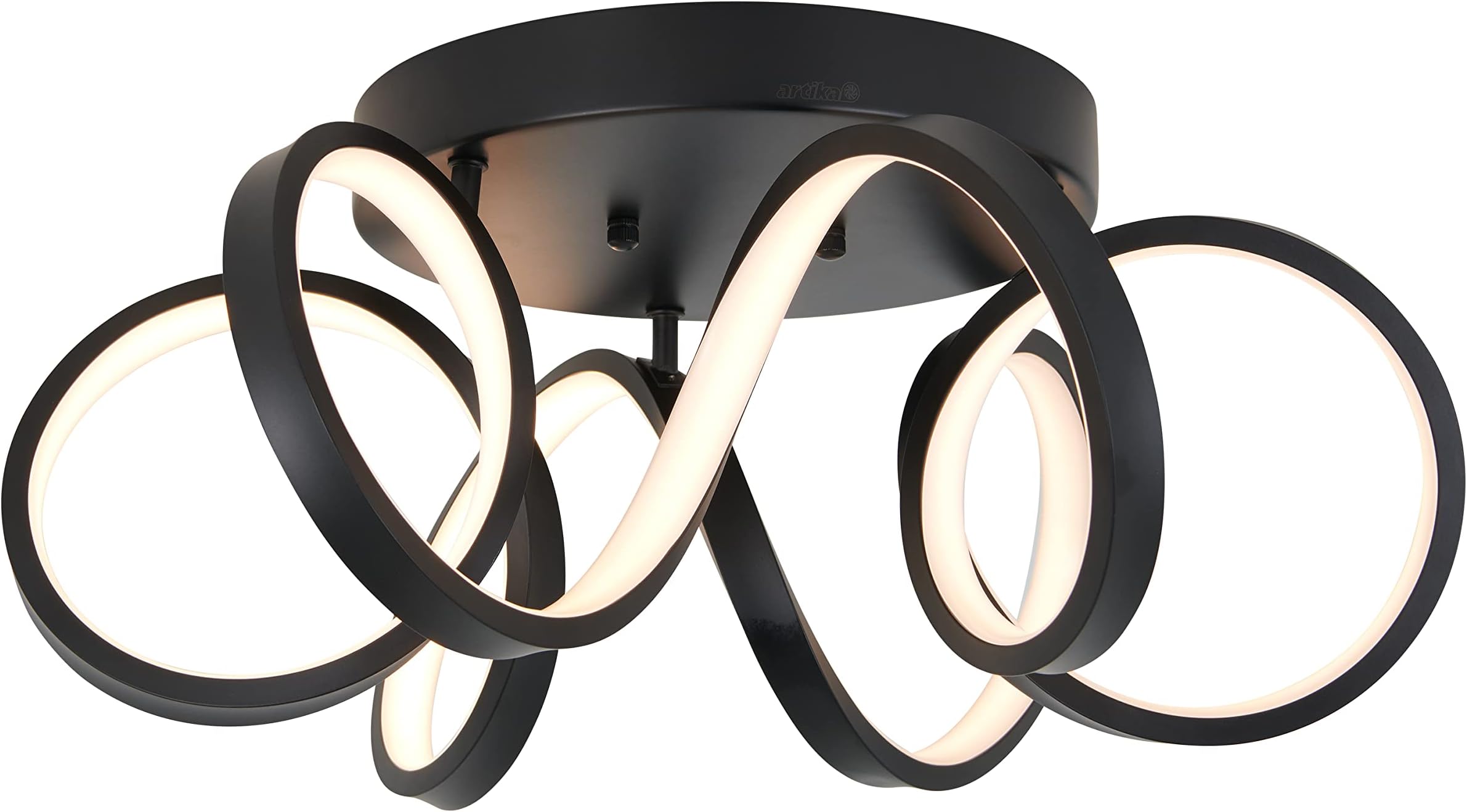 Amazon.com: artika Salto 15W LED Modern Swirl Flush Mount Ceiling Light ...