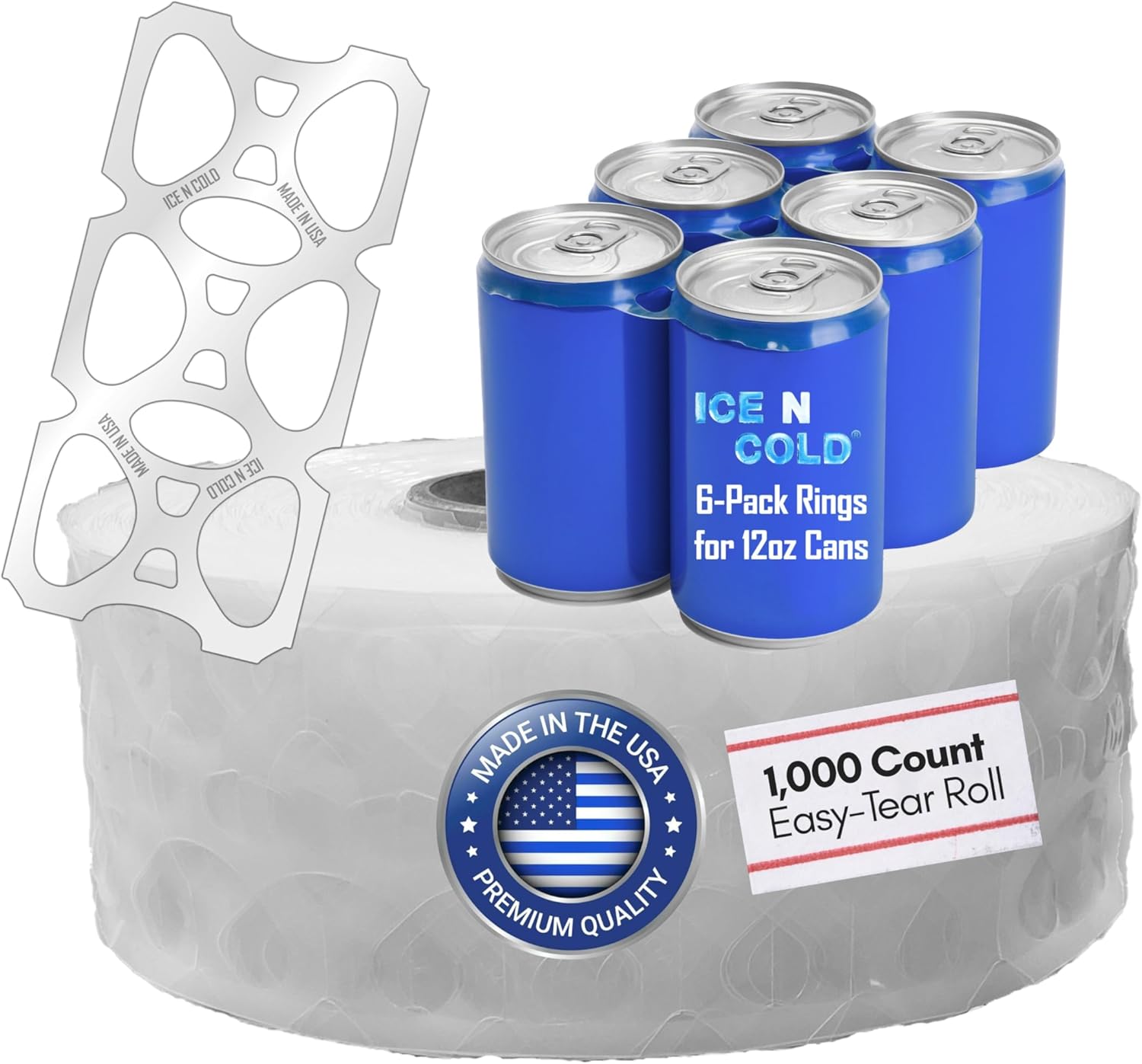 Amazon.com: 6pk 1000ct Can Rolls - Made in USA: Home & Kitchen