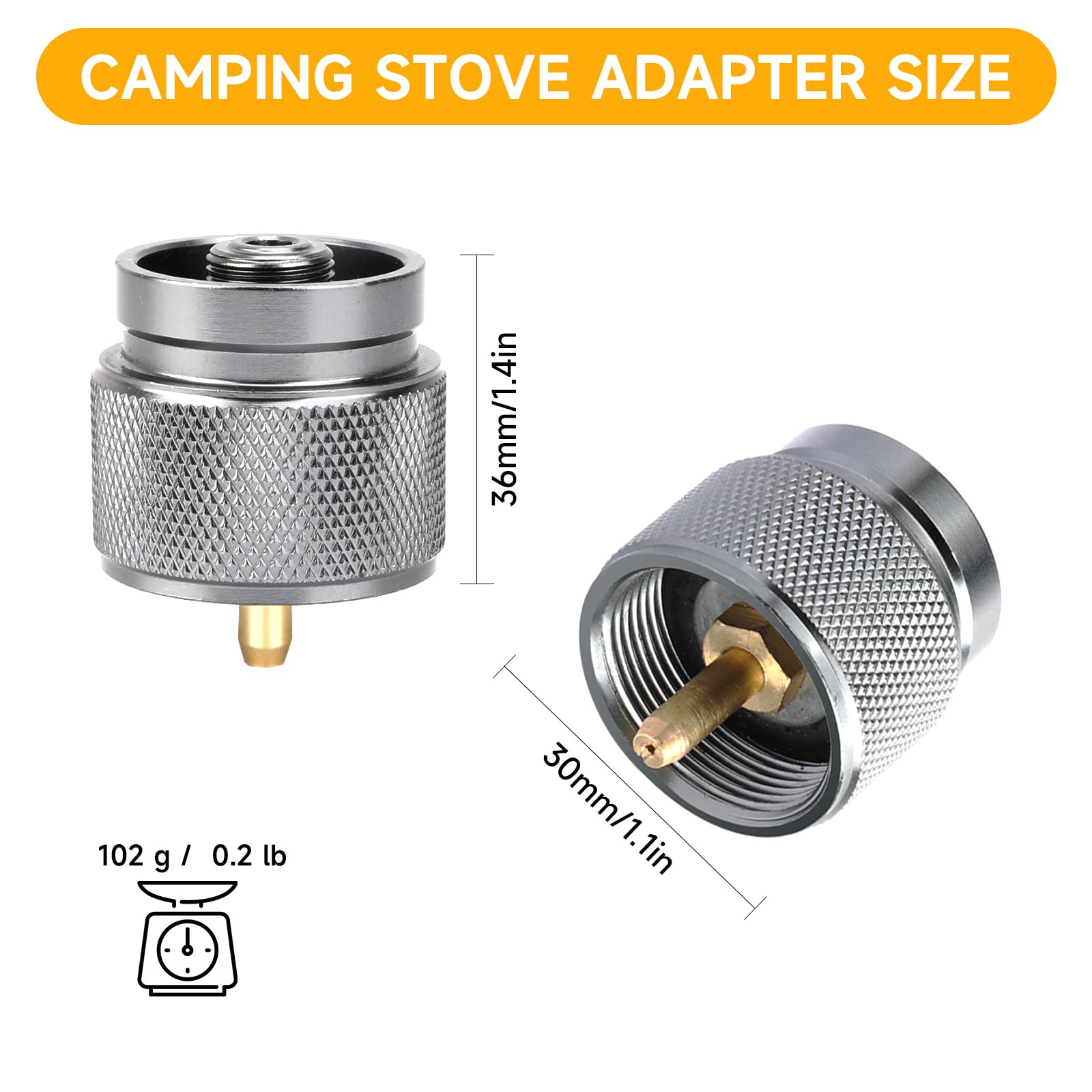 Snapklik.com : 2 Pieces Camping Stove Adapter 0.2lb Propane Adapter ...