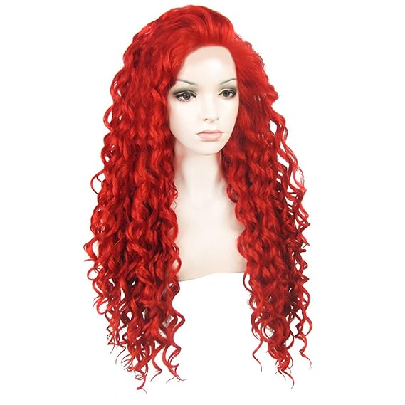 Amazon.com : Ebingoo Red Lace Front Wig Red Curly Wig Red Long Curly ...