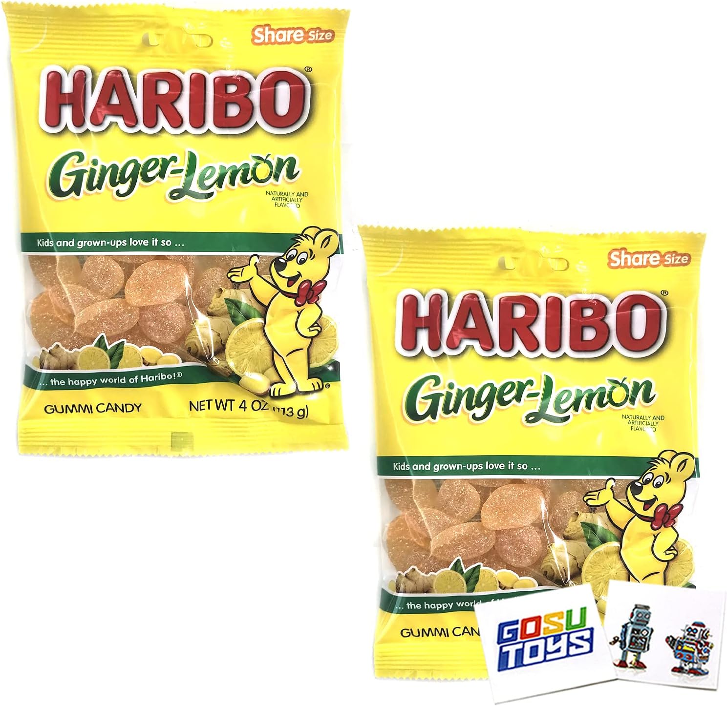 Amazon.com : Haribo Gummy Candy, Ginger Lemon, 4 Ounce : Grocery ...