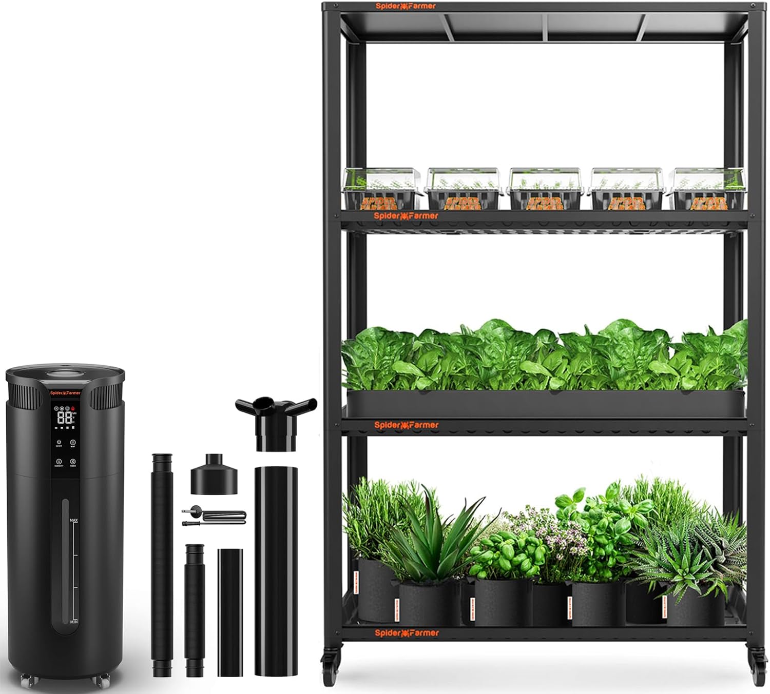 Amazon.com: Spider Farmer 16L Humidifier with 3-Tier Plant Stand ...