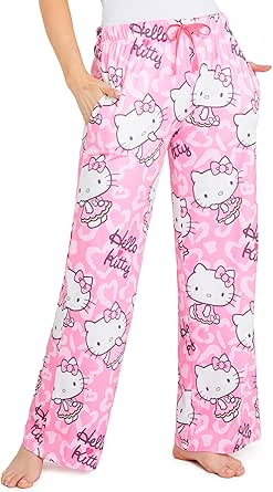 Amazon.com: Hello Kitty Pajama Pants for Women Teens Lounge Pants ...
