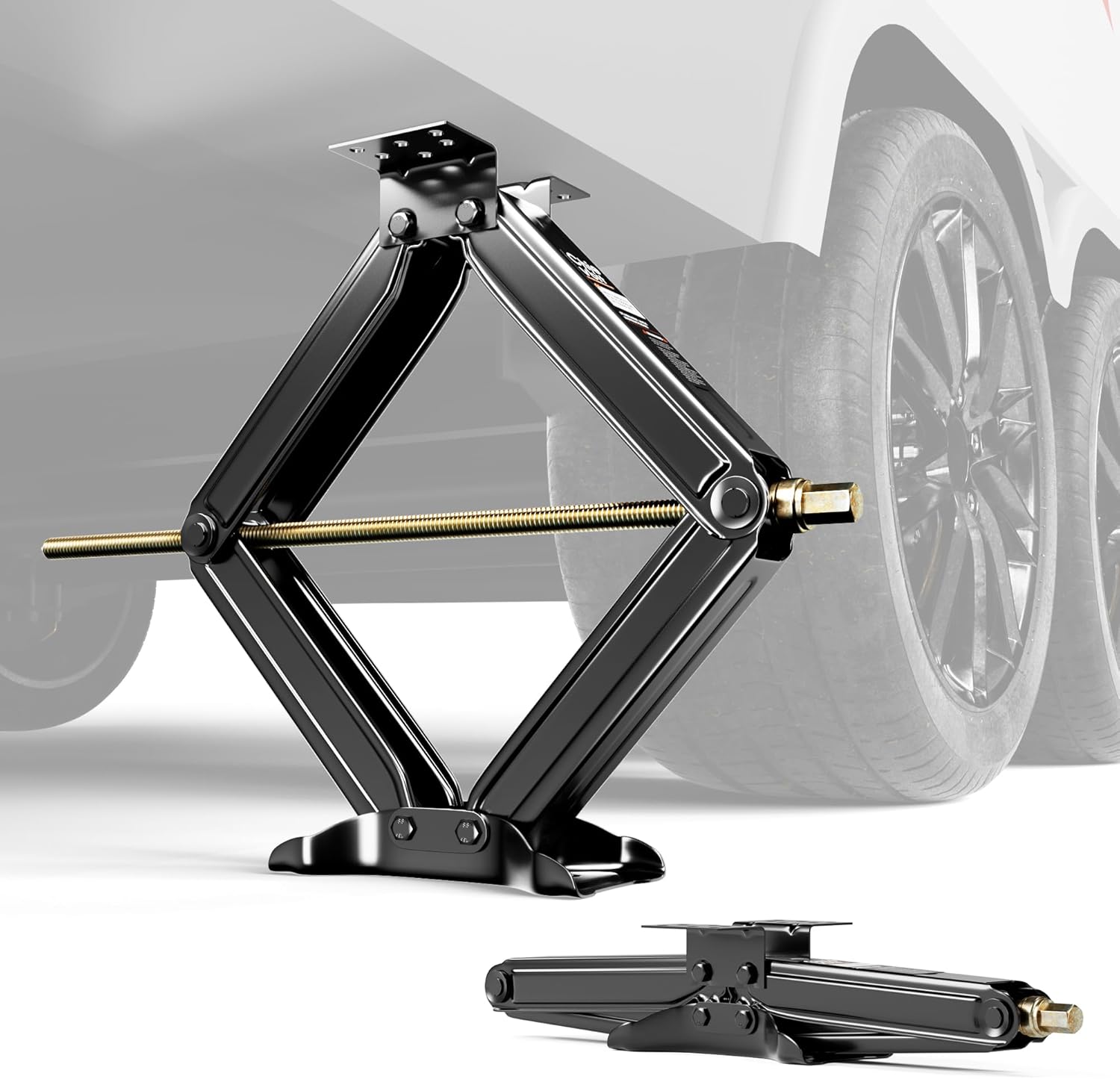 Chievbit 7500lbs Heavy Duty RV Stabilizer Jacks, 24" Scissor Leveling ...