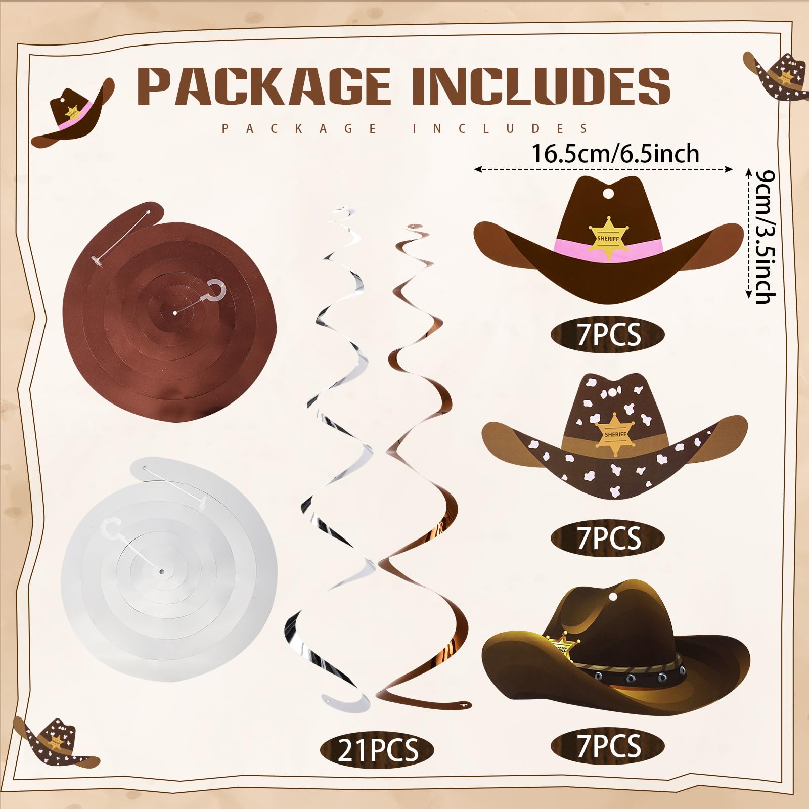 Snapklik.com : Maxdot 42 Pcs Western Cowboy Party Decorations Wild West ...