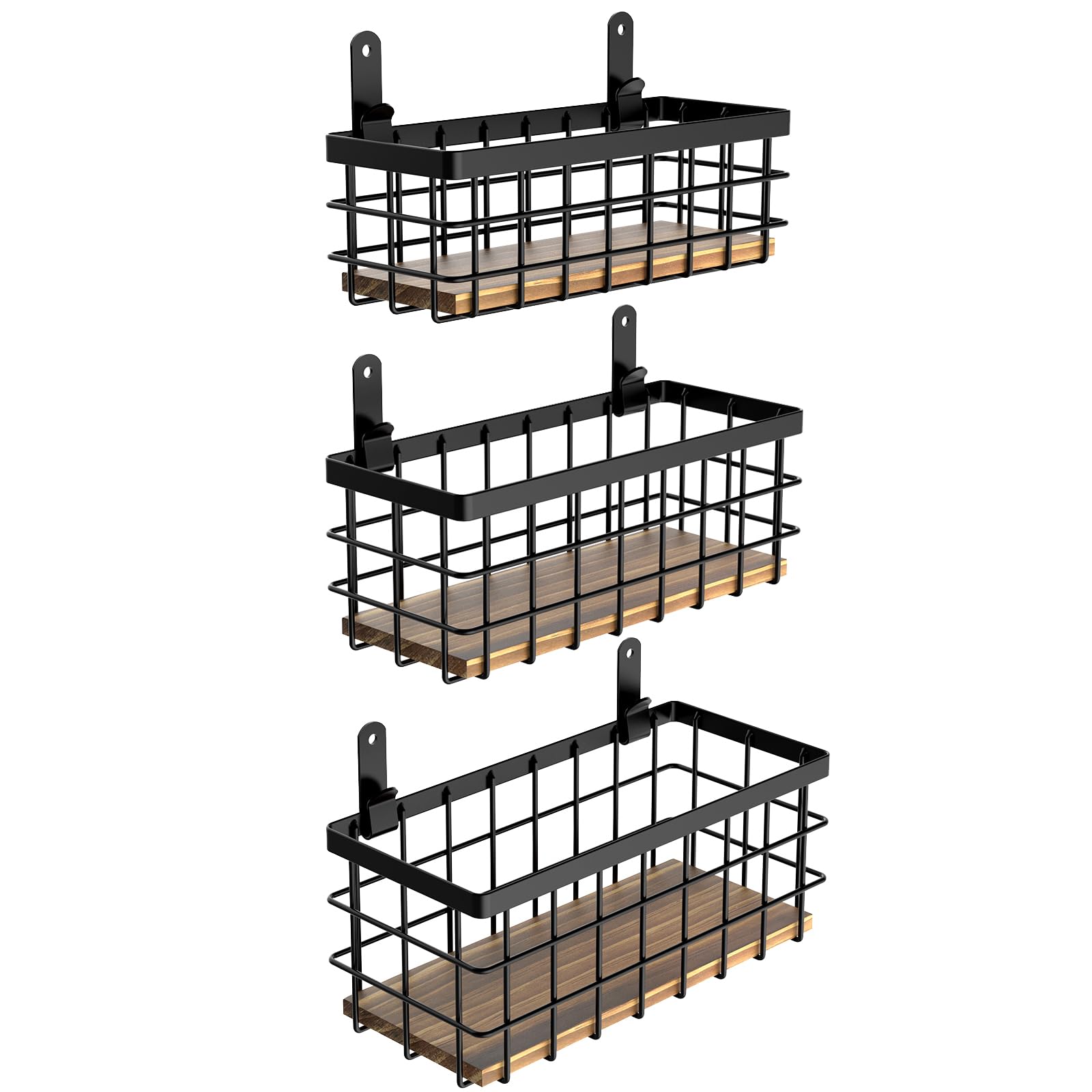 Amazon.com: Homiviv Small Metal Wire Storage Basket, 3 Pieces Wire ...