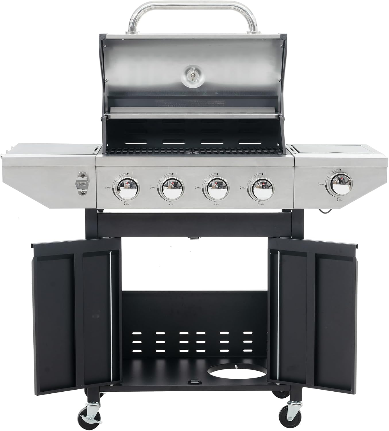 Amazon.com: 5 Burner BBQ Propane Gas Grill, Freestanding Grill Cart ...
