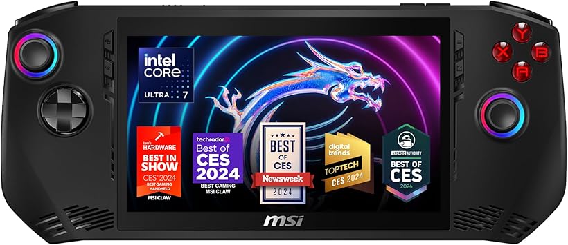 MSI Claw A1M-016UK Intel Core Ultra 7 16GB 1TB SSD 7" Handheld Gaming ...