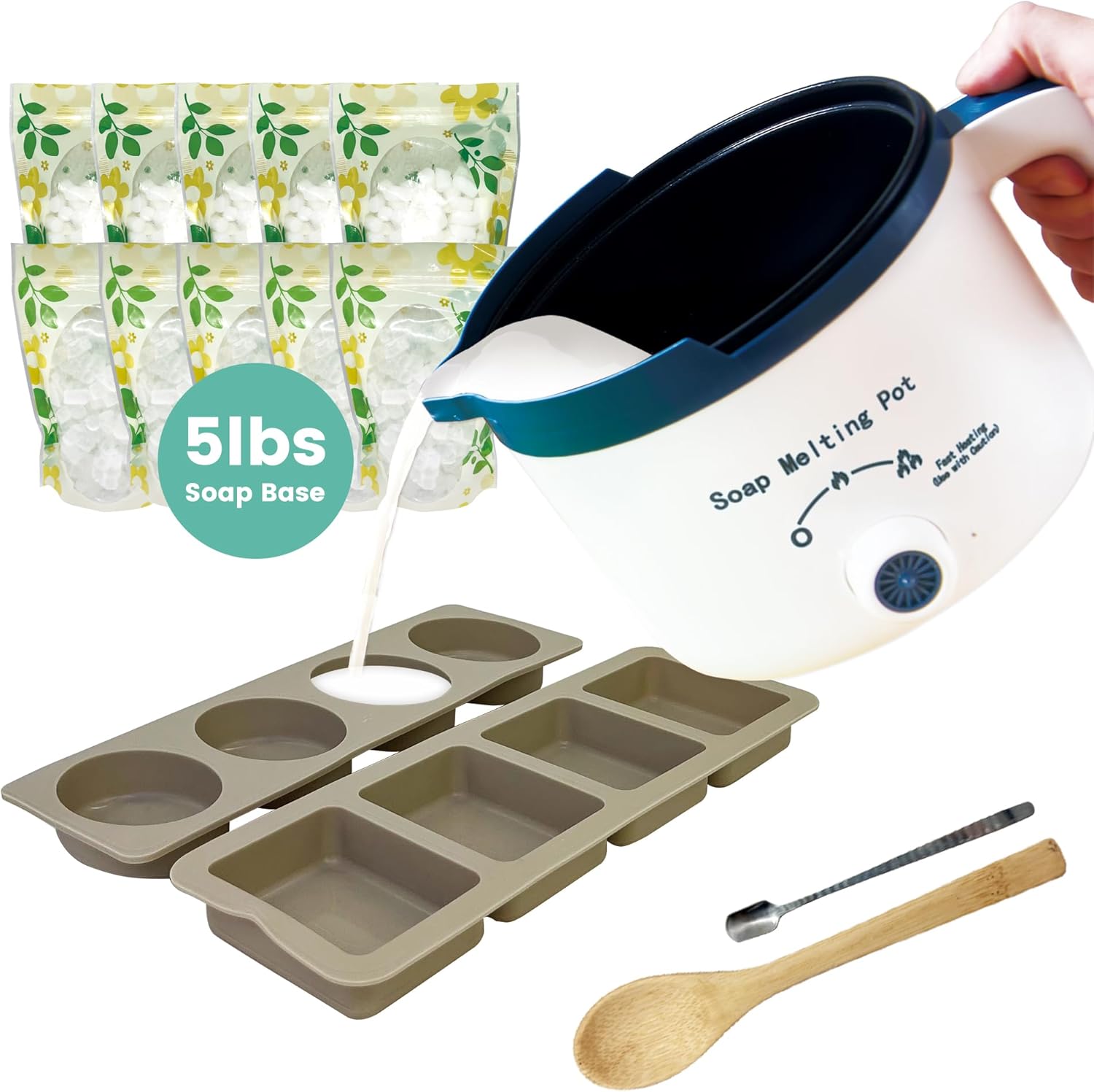 Amazon.com: PIUH Soap Melter with 5lbs Soap Base for Soap Making Kit ...