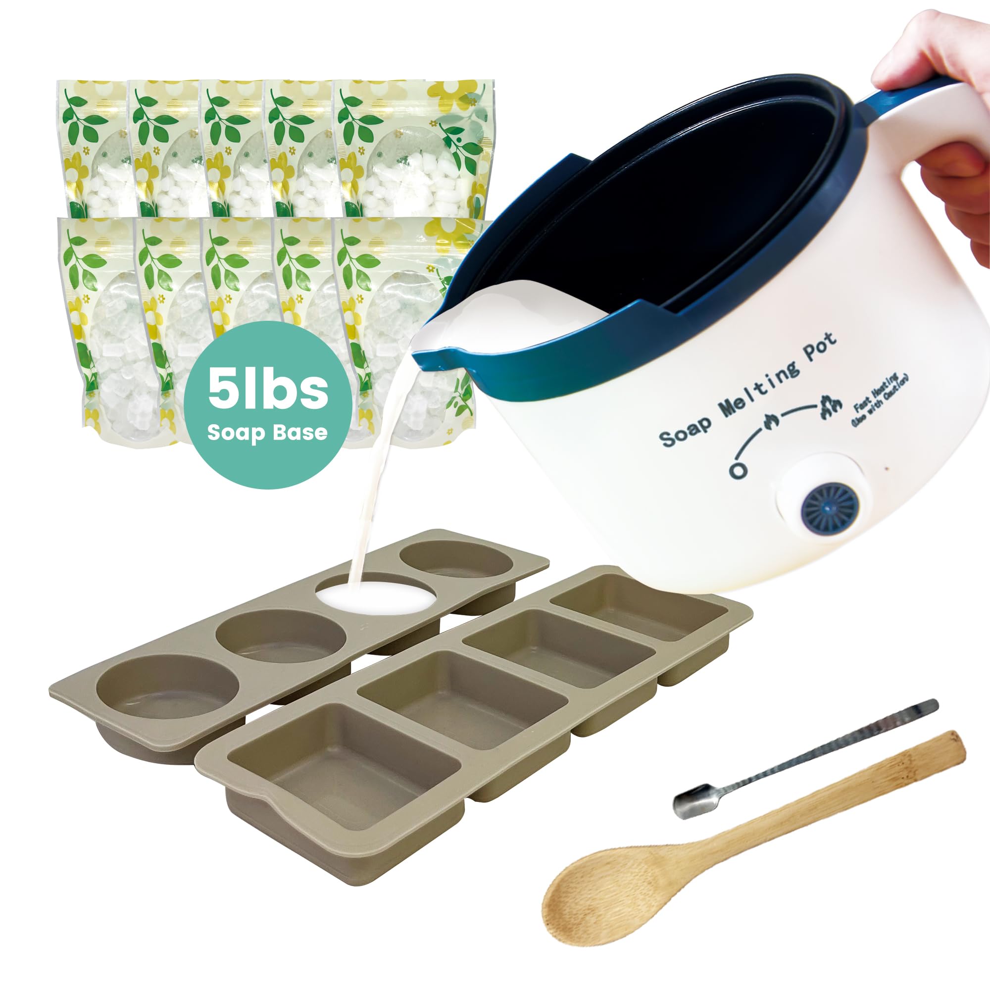 Amazon.com: PIUH Soap Melter with 5lbs Soap Base for Soap Making Kit ...
