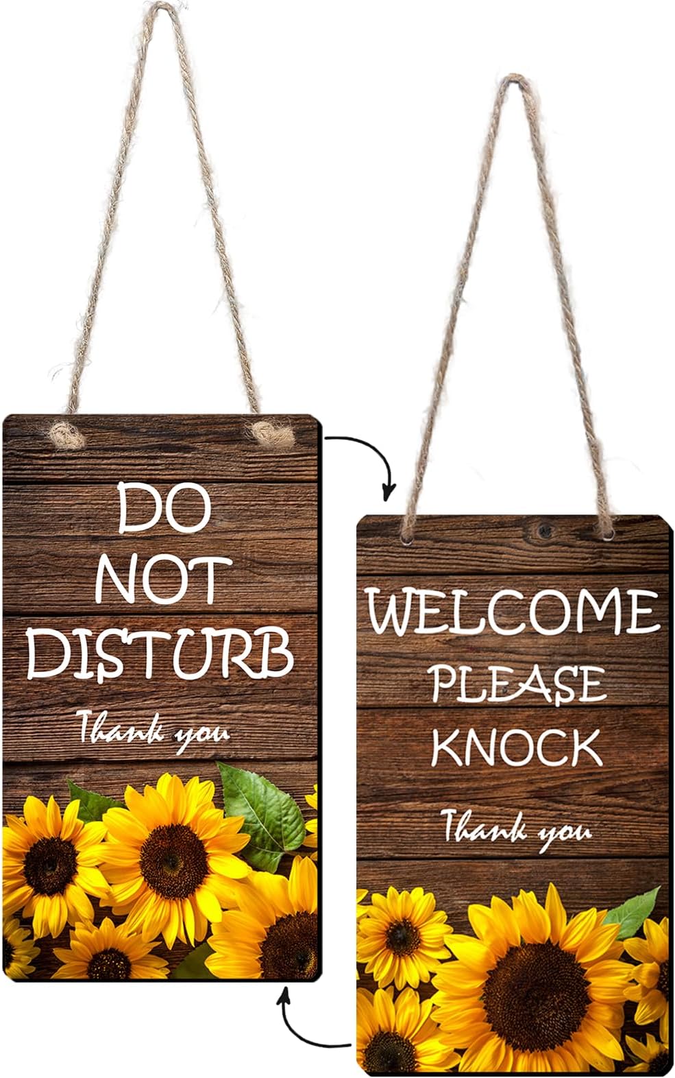 Amazon.com: Do Not Disturb Door Hanger Sign, Double-Sided Wooden Do Not ...