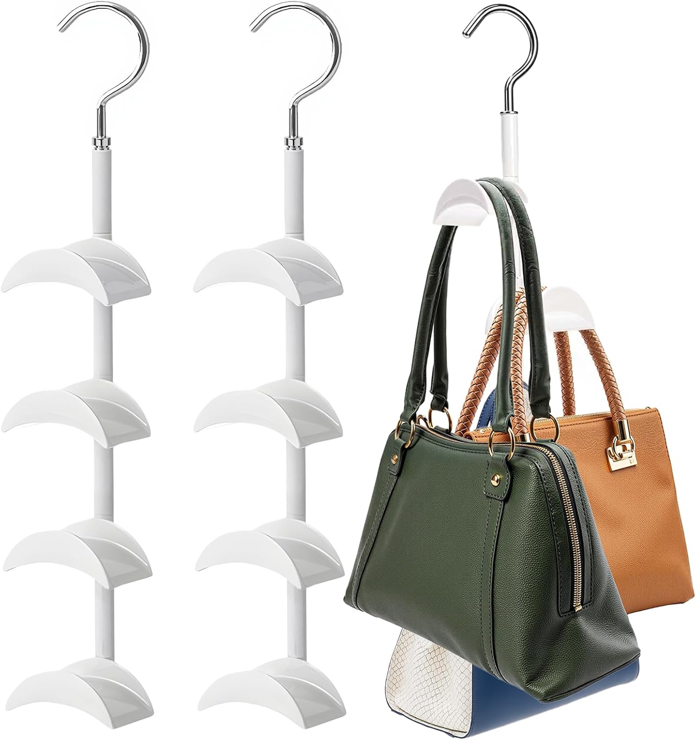 Amazon.com: Purse Hanger Organizer for Closet 2Pack, Hanging Bag Holder ...
