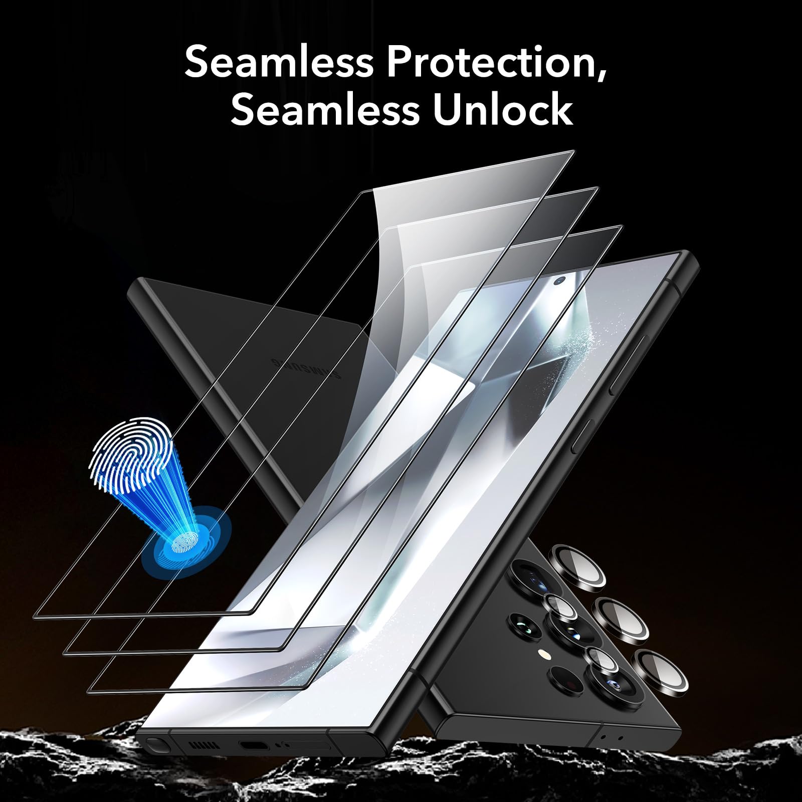 Snapklik.com : For Samsung Galaxy S24 Ultra Screen Protector, 3pcs HD ...