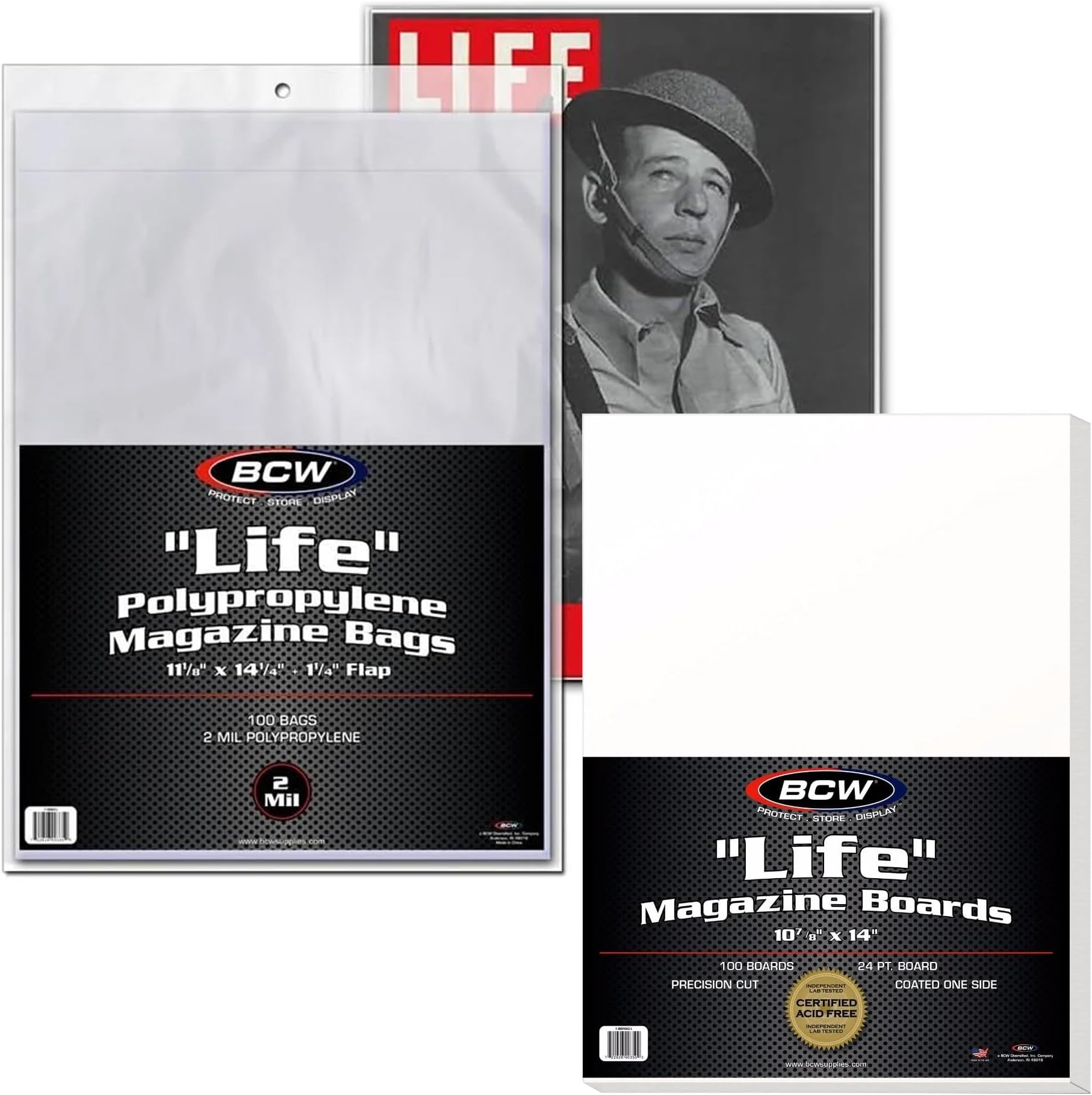 Amazon.com: BCW Life Magazine Bags and Backing Boards Bundle | Crystal ...