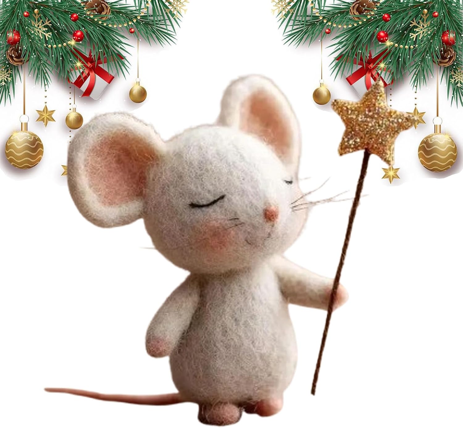 Amazon.com: BPiYHUM Starry Night Felt Mice, Handmade Christmas Felt ...
