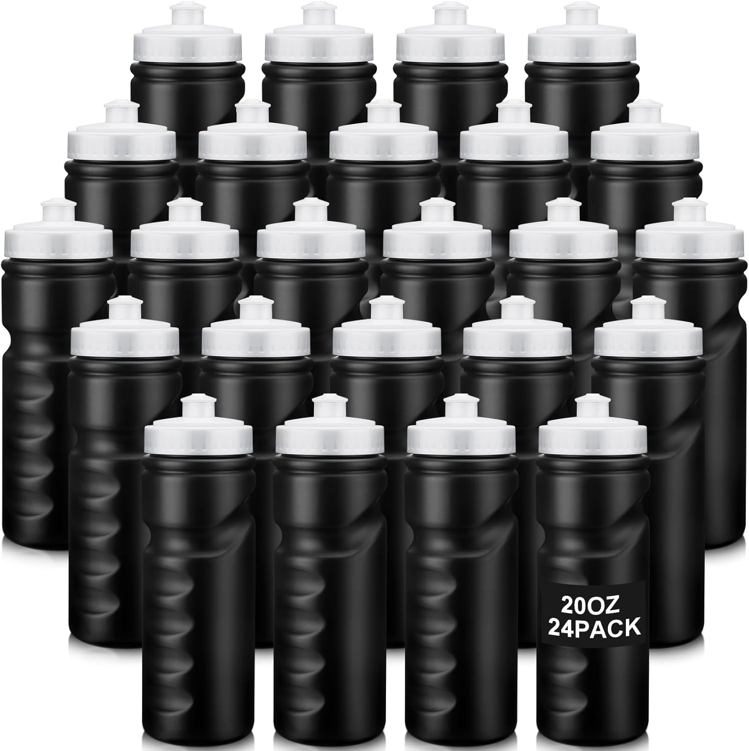 Amazon.com: Teenyyou 24 Pcs Sports Water Bottles Bulk DIY Party 20 oz ...