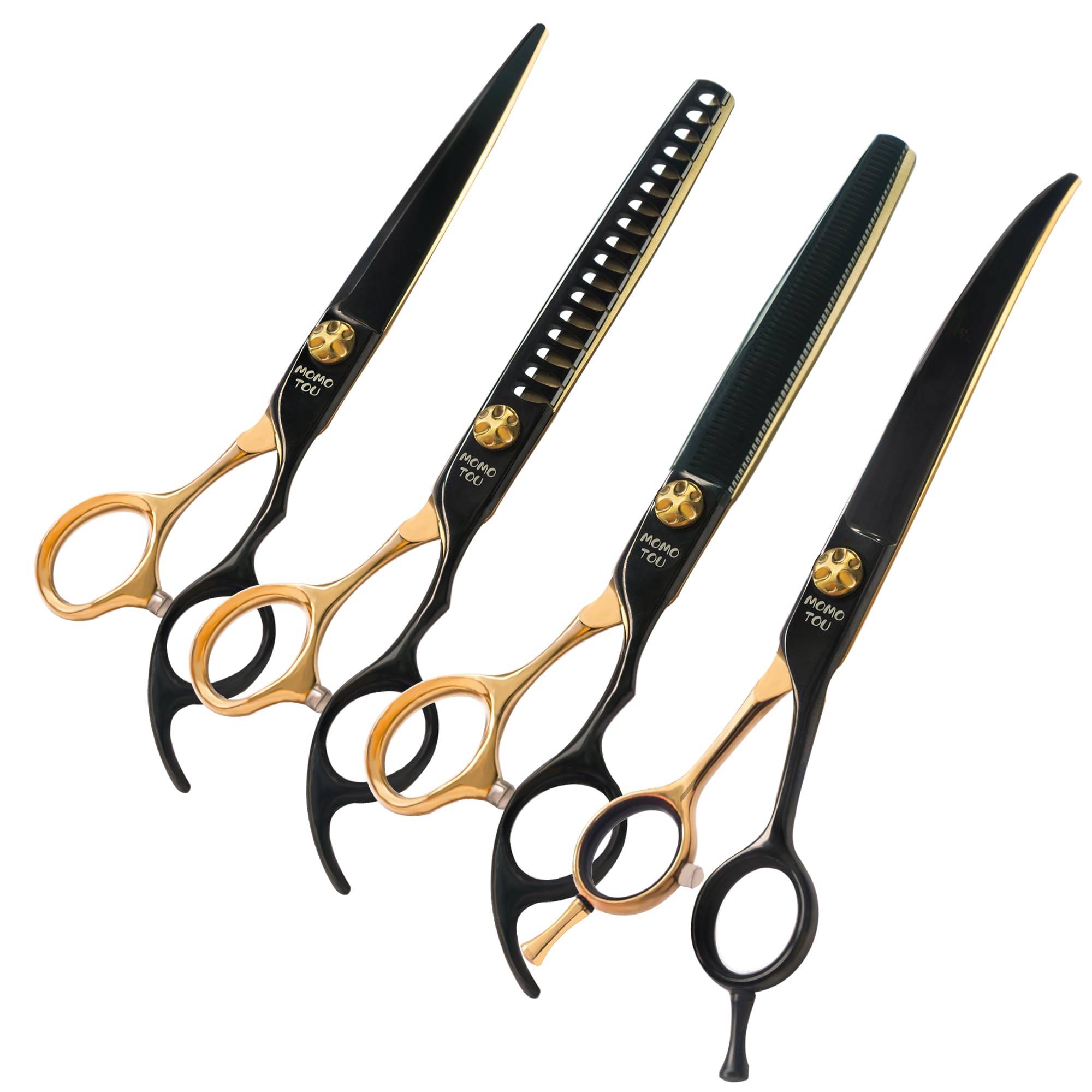 Amazon.com: Momotou Black & Gold Professional Dog Grooming Scissors Set ...