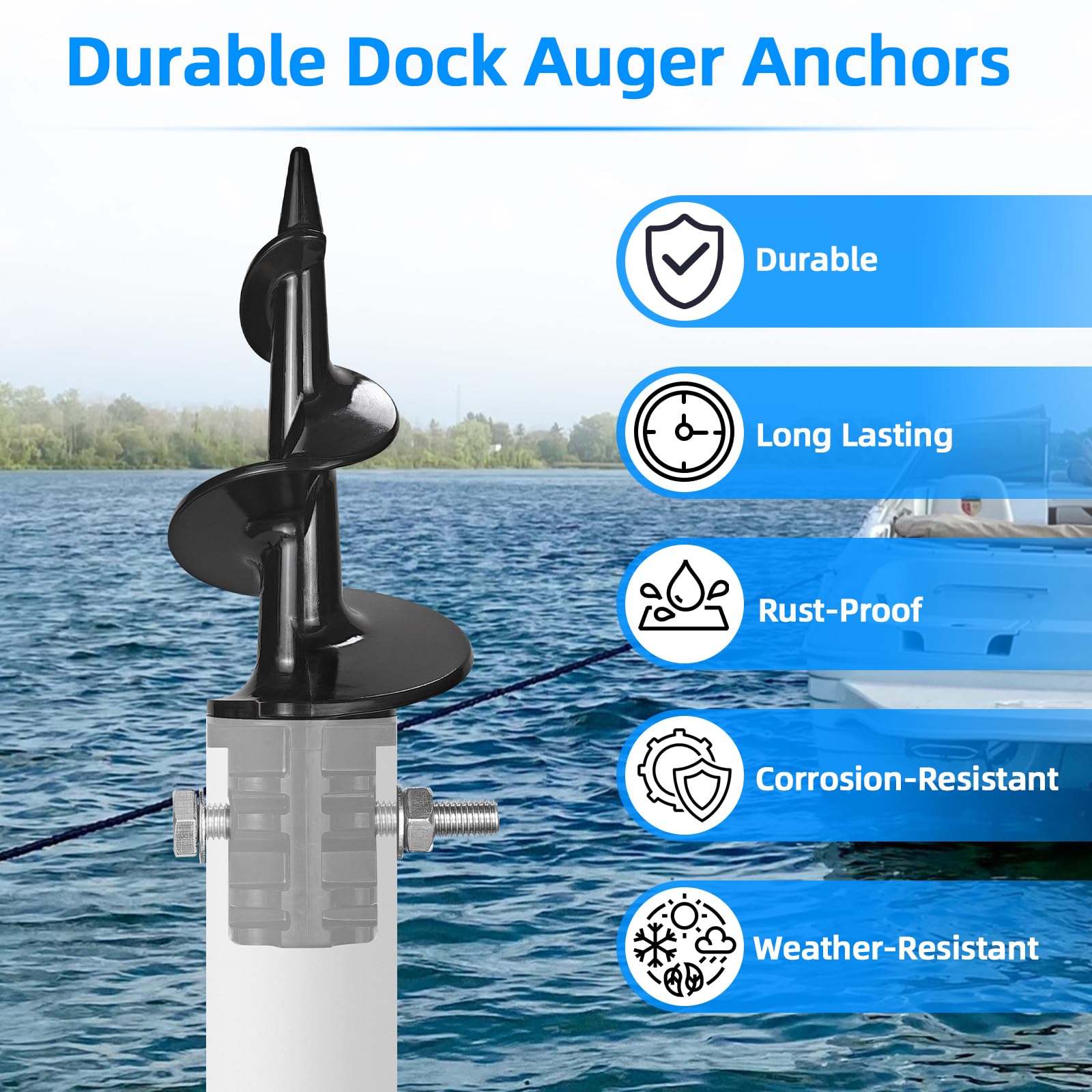 Snapklik.com : JYINCPED 2 Pack Dock Auger Sand Auger For PVC Tubing ...