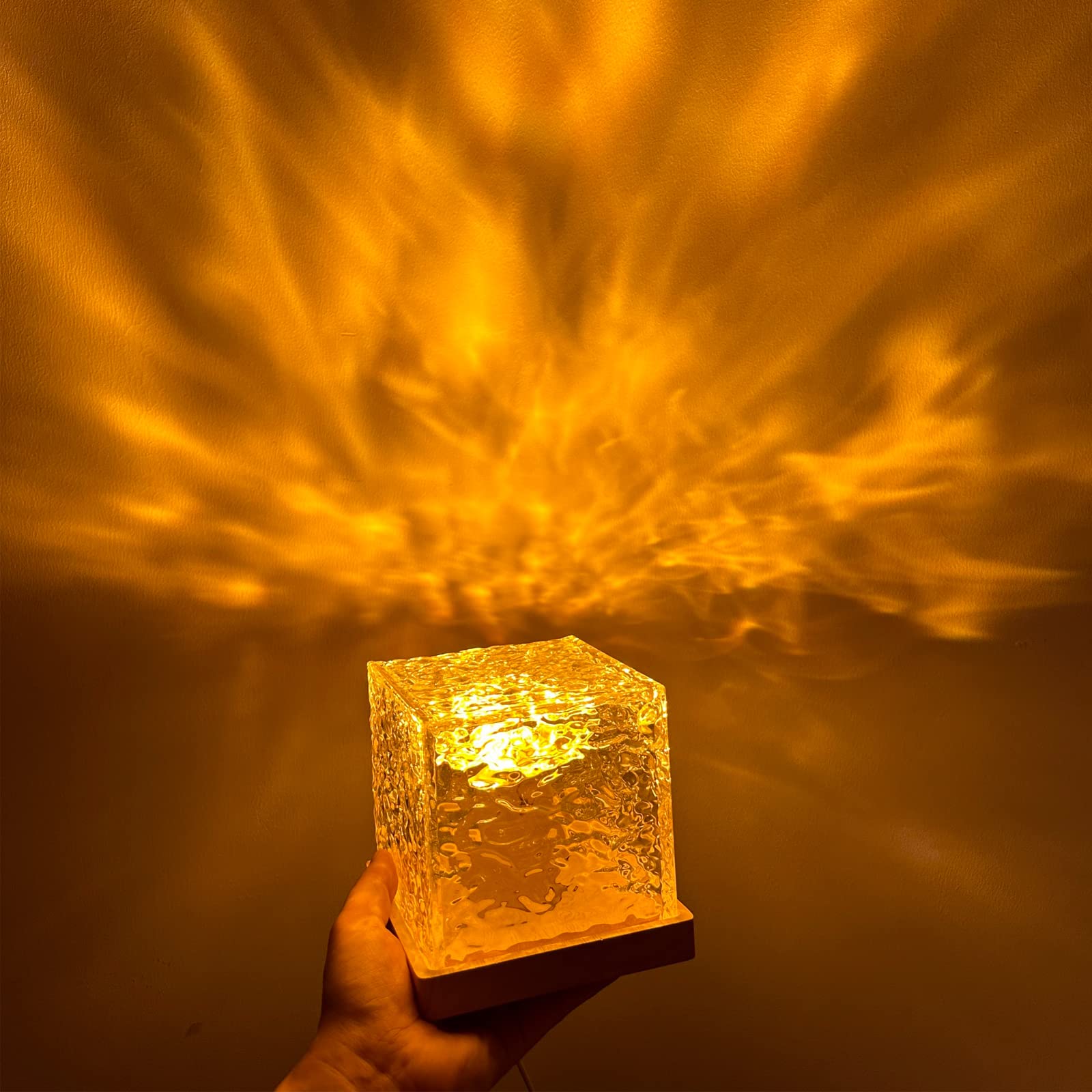 Dynamic Rotating Water Ripple Night Light, Aatezel 16 Color Changing ...