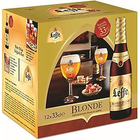 Leffe Blonde - Premium Belgian Pale Abbey Beer - 24 x 330 ml - 6.6% ABV ...