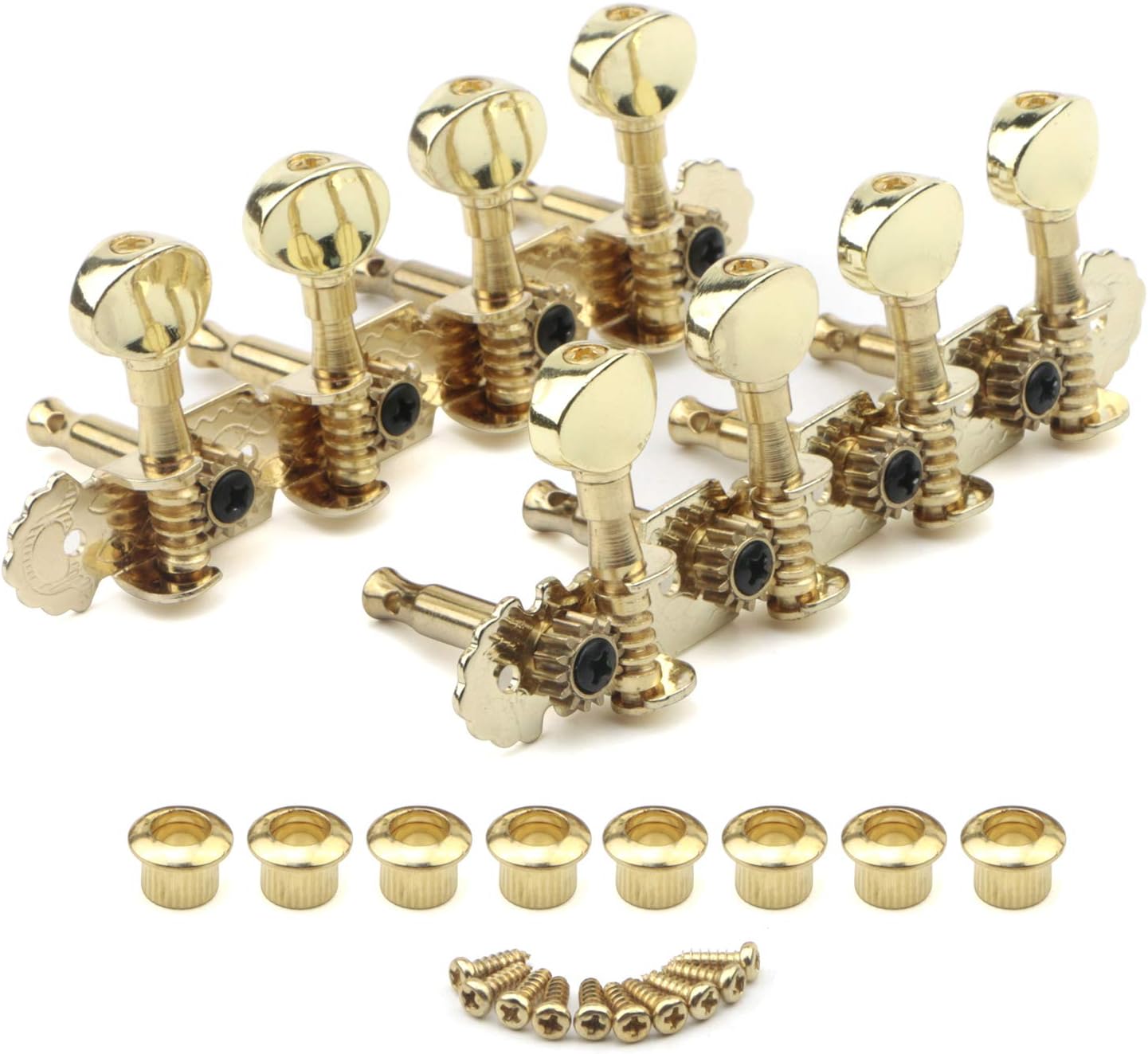 Amazon.com: Swhmc Gold 4L4R Mandolin Guitar String Tuning Pegs Tuner ...