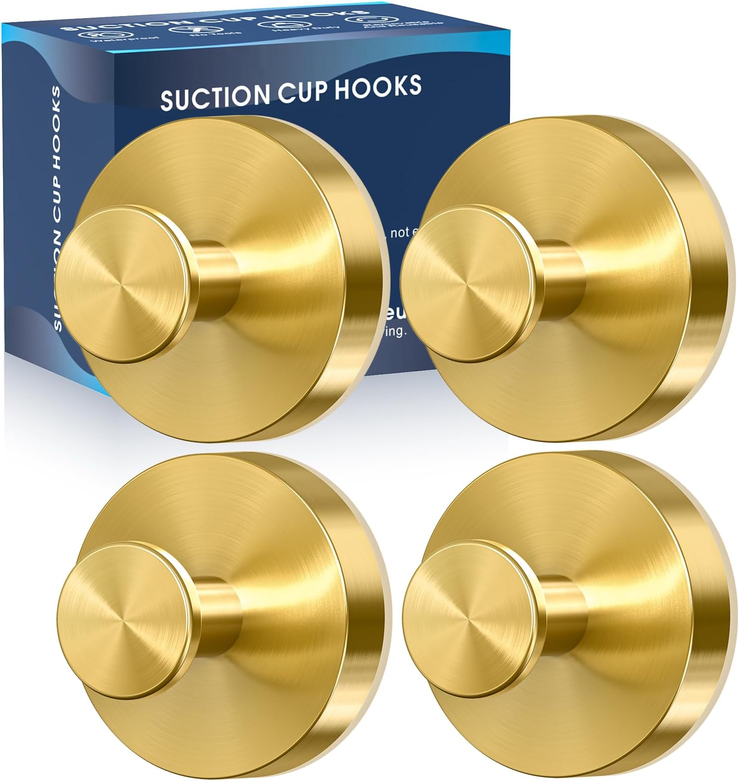 Amazon.com: Wenko "Quadro Wall Hooks with Vacuum-Loc, Silver, 2-Piece ...