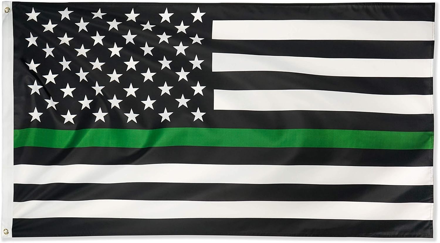 Thin Green Line USA Flag for Army Military Sheriffs Law Enforcement ...