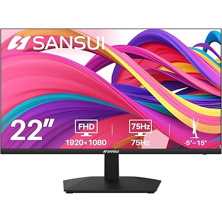 Amazon.com: Sceptre 22 inch 75Hz 1080P LED Monitor 99% sRGB HDMI X2 VGA ...