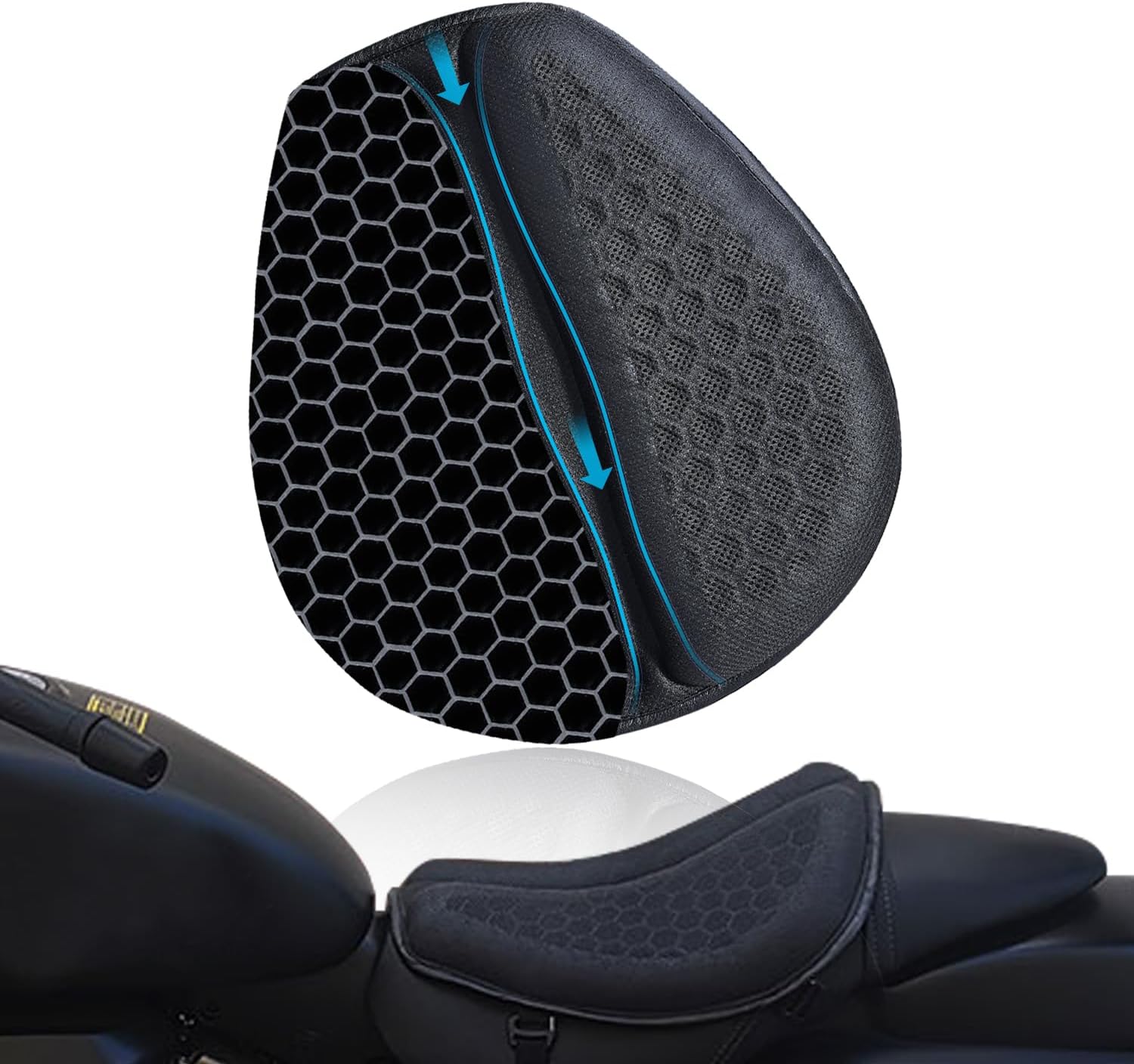 Amazon.com: CHCYCLE Foldable Passenger Motorcycle Seat Cushion，High ...