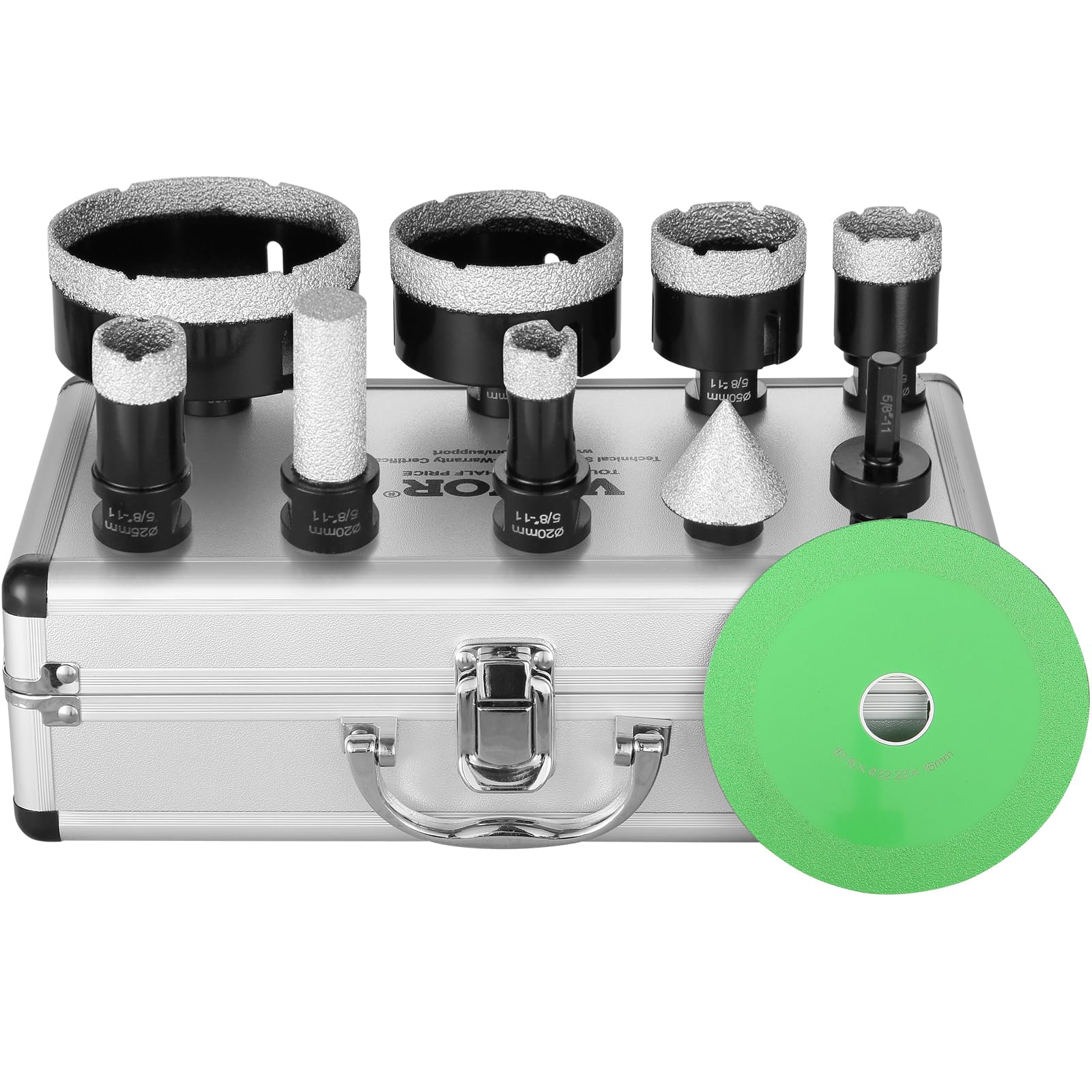 VEVOR Diamond Core Drill Bit Set, 6 PCS 20/25/35/50/75/100mm Diamond ...