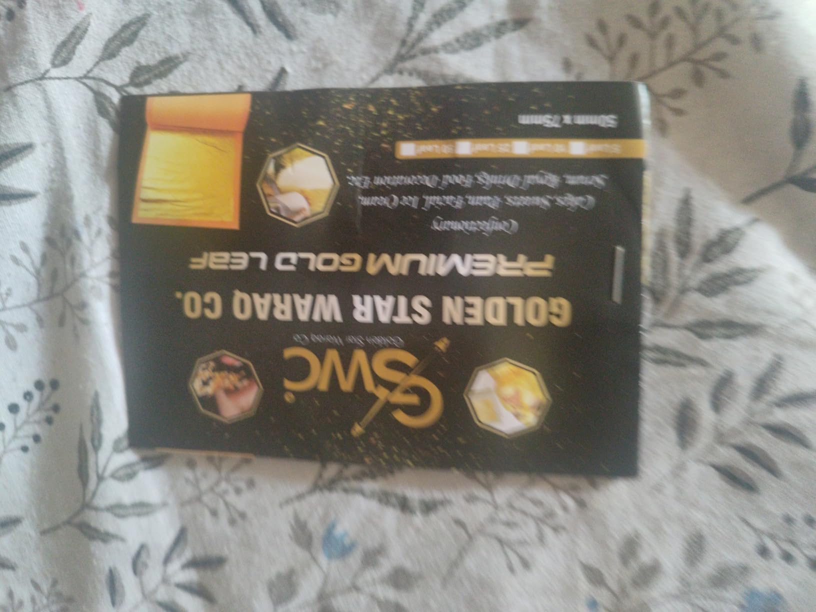 GSWC Gold Leaf 24k Edible Gold Vark Size (75MM"x50MM") 5 Gold Leaf ...