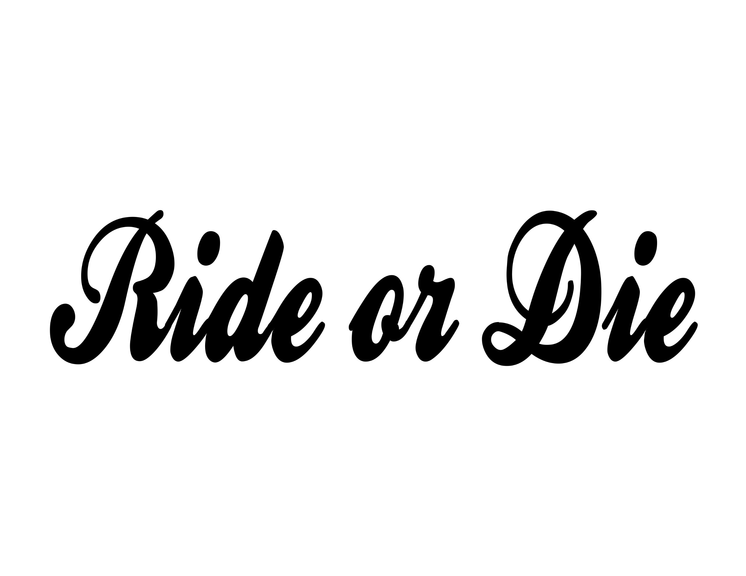 Amazon.com: Ride or Die/Decal is WHITE unless otherwise specified ...