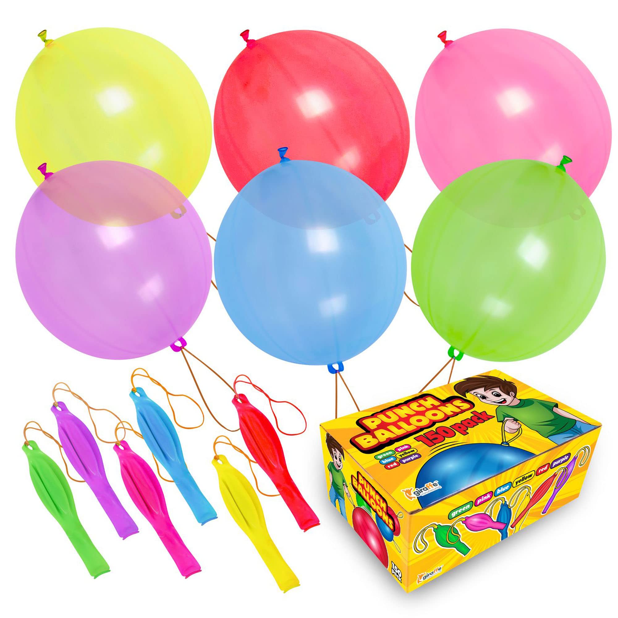 Snapklik.com : Giraffe 150 Pack Punch Balloons Valentines Party Favors For Kids- 18 Inches Large ...